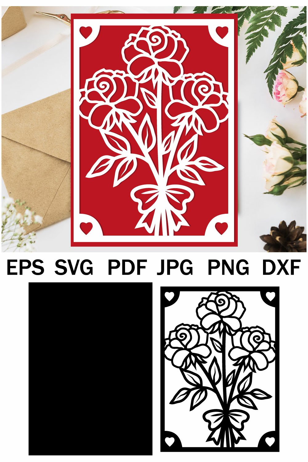 Greeting card cut out of paper, svg holiday (3224623)