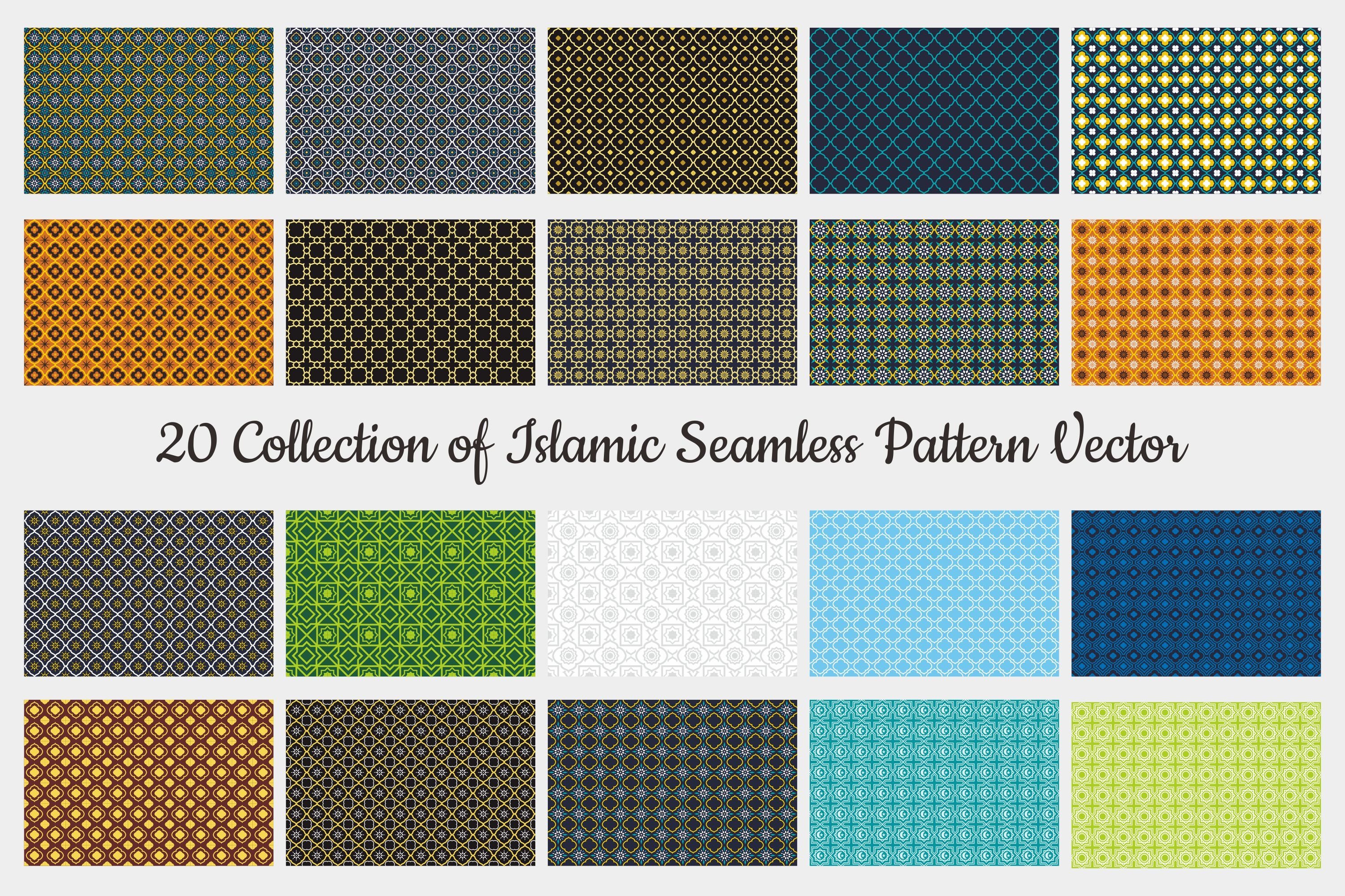 20 Collection of Seamless Pattern Vector Background