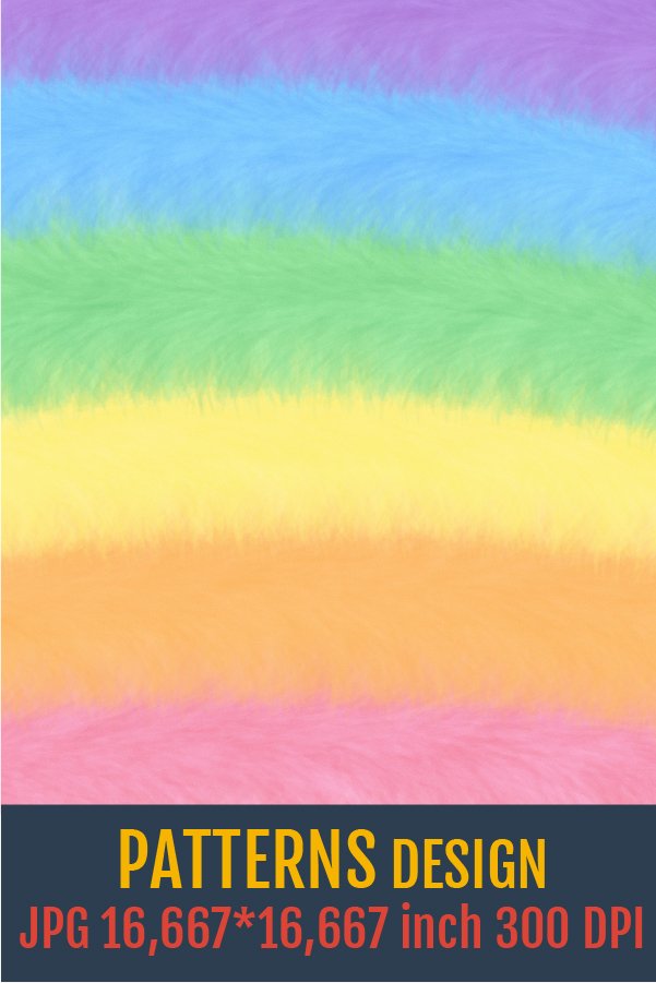 Feather fur rainbow unicorn Patterns