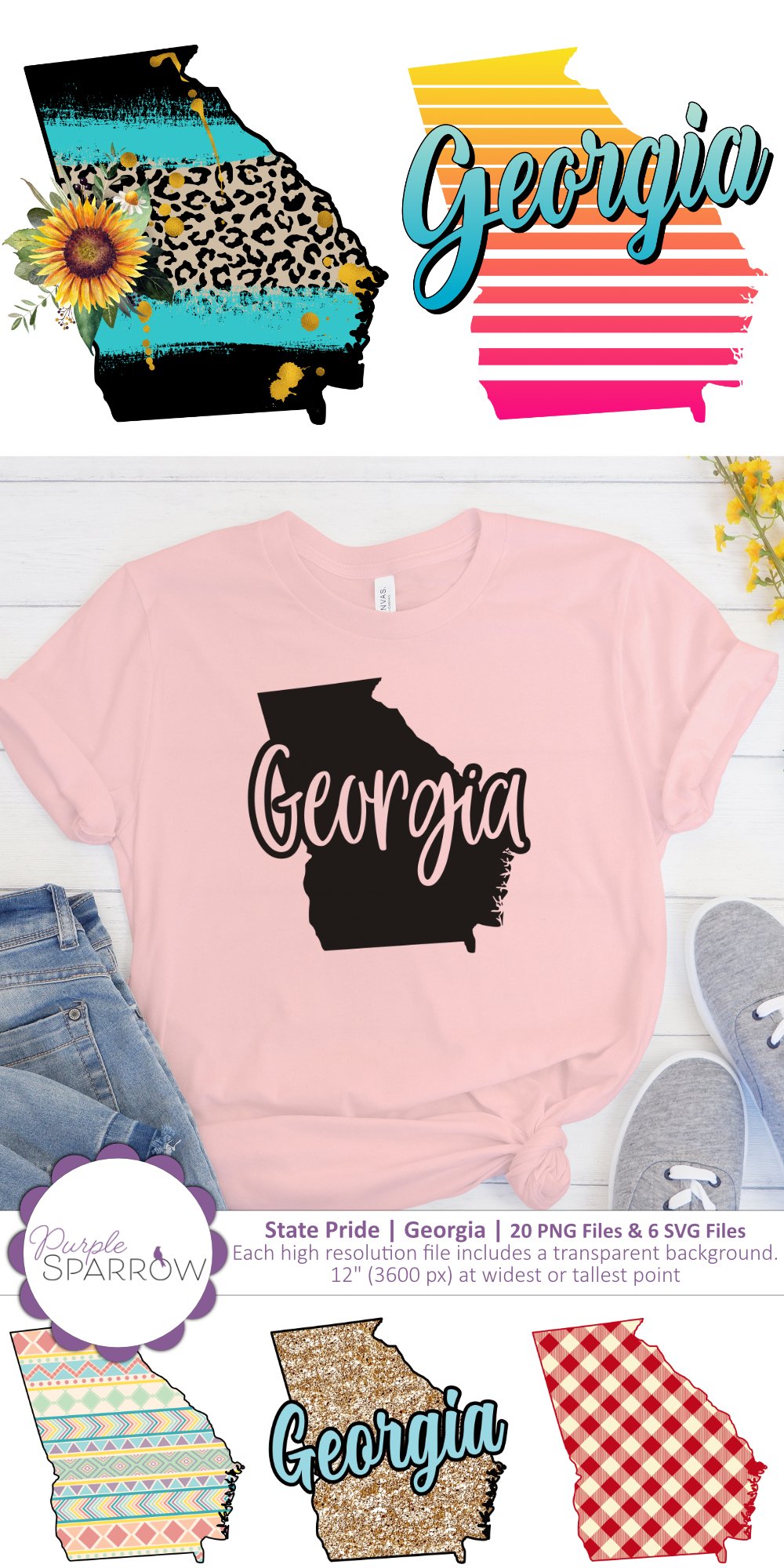 State Pride | Georgia | 20 PNG Files and 6 SVG Files
