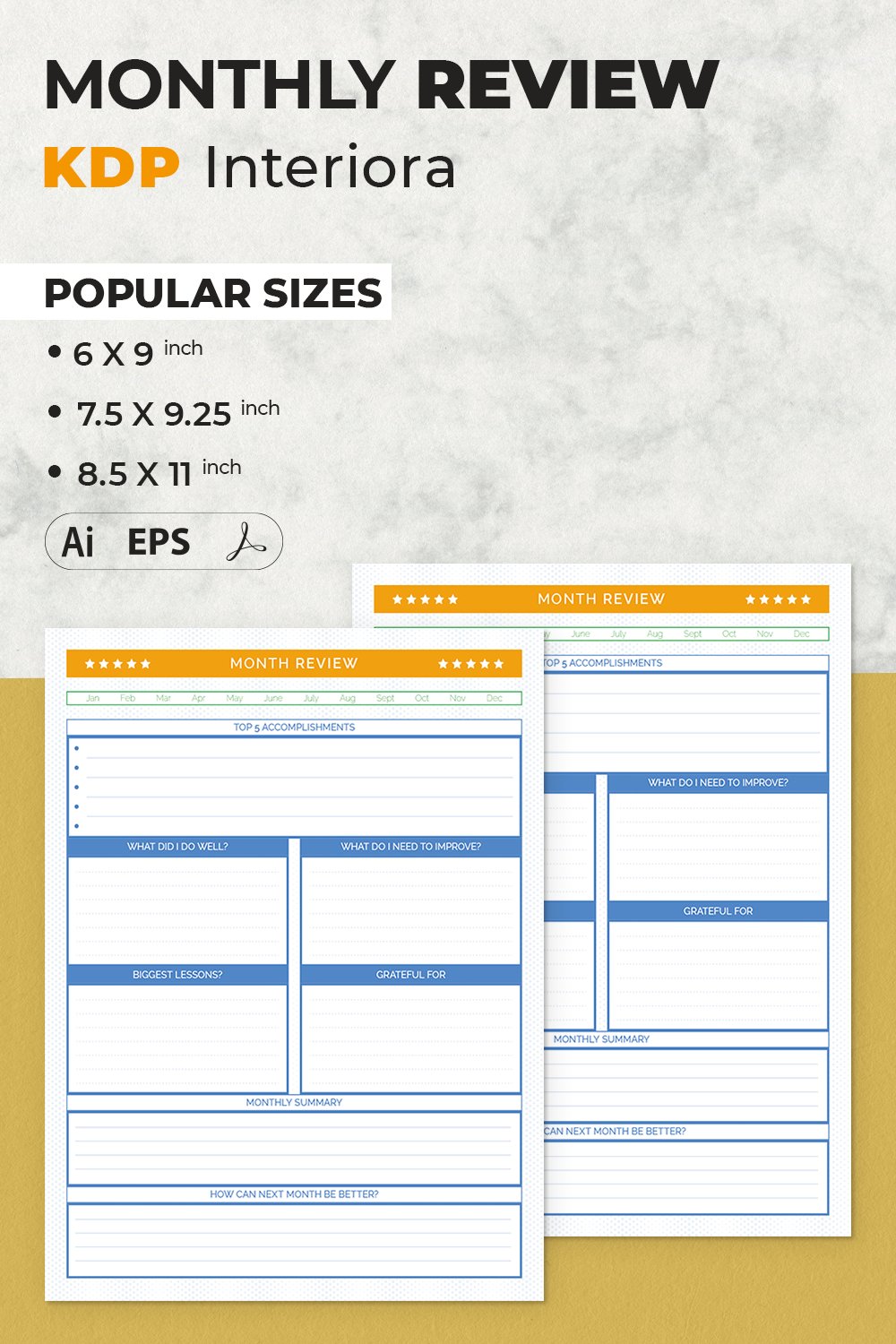 Monthly Review Printable Template 2145121