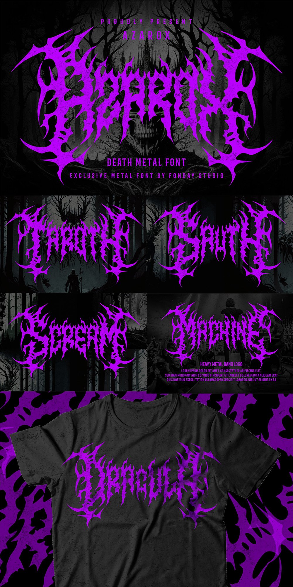AZAROX DEATH METAL FONT