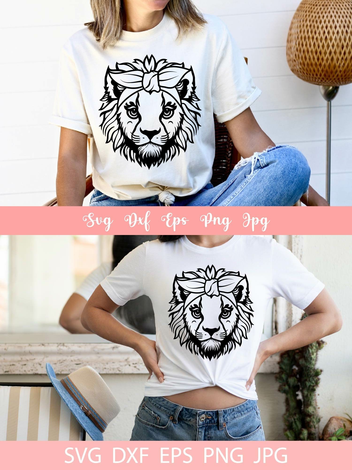 Cute Lion With Bandana SVG File, Shirt SVG