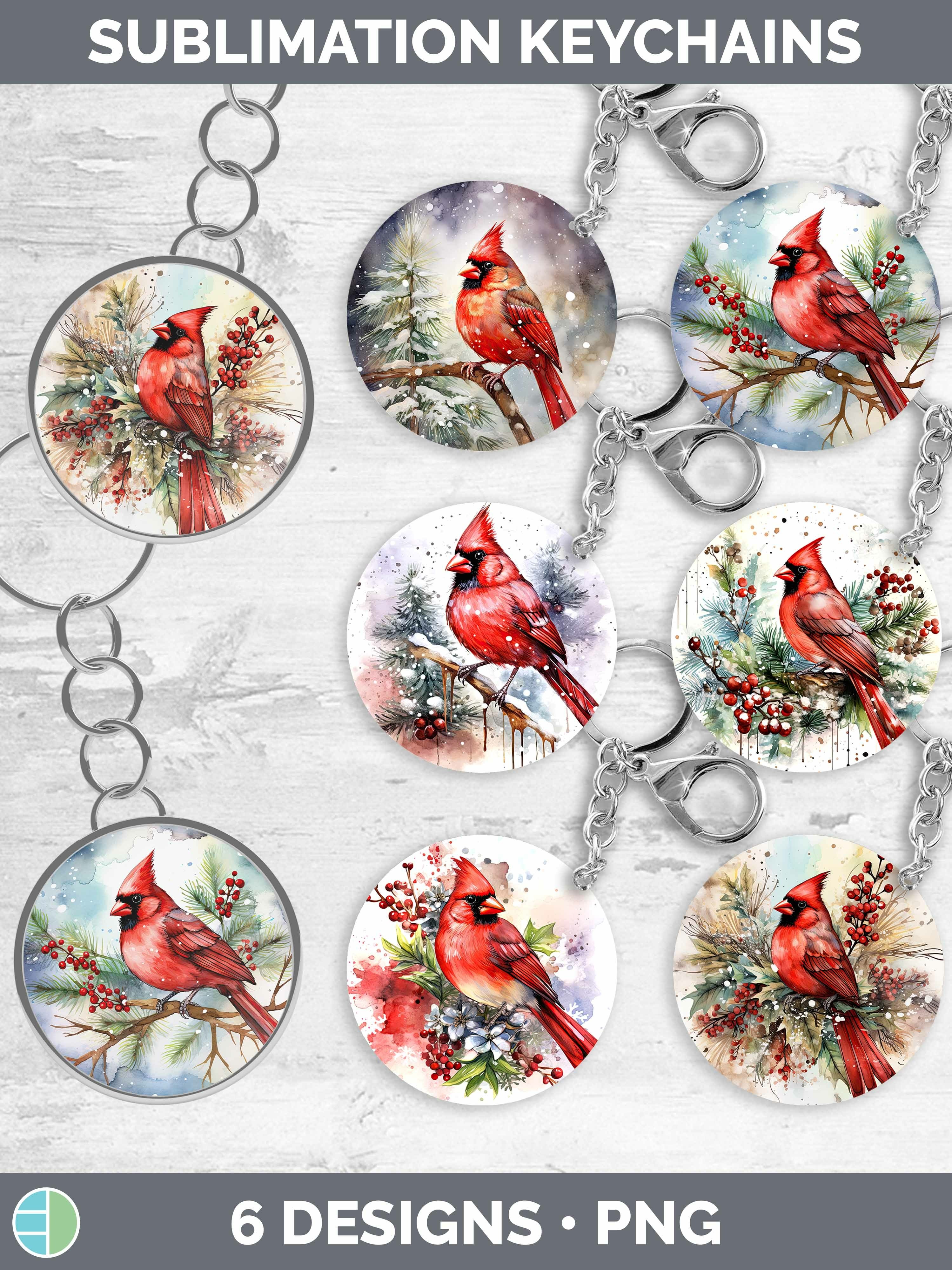 Christmas Christmas Cardinal Keychain | Bundle Keyring Desig