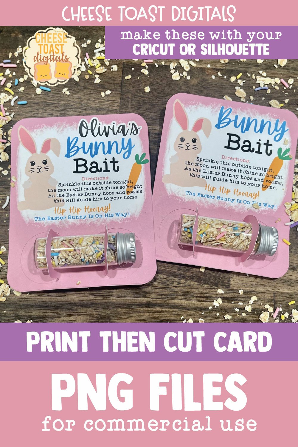 Printable Bunny Bait Card | Easter Bunny Food PNG