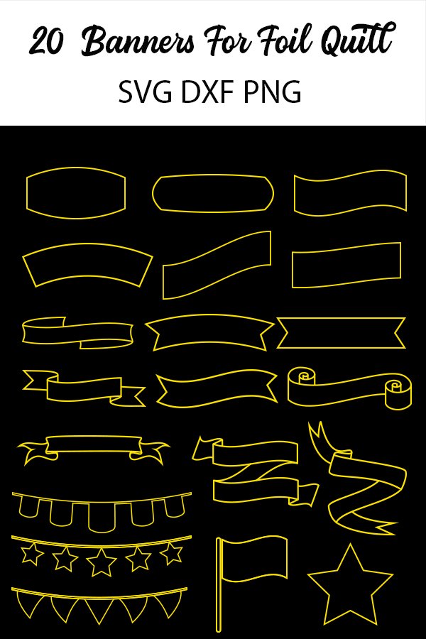 Banners Bundle | Foil Quill |Single Line Designs (238956) | Single Line ...