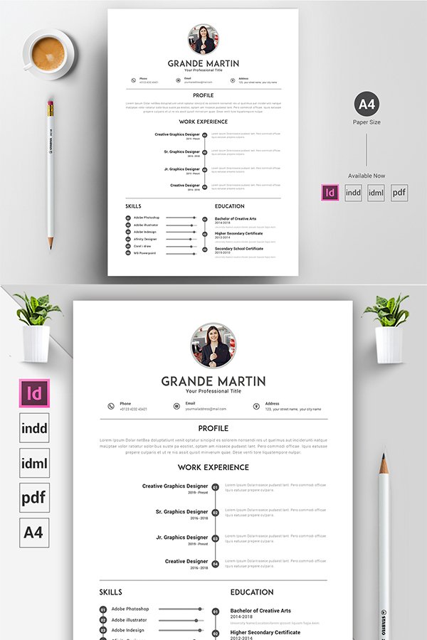 Indesign CV & Resume