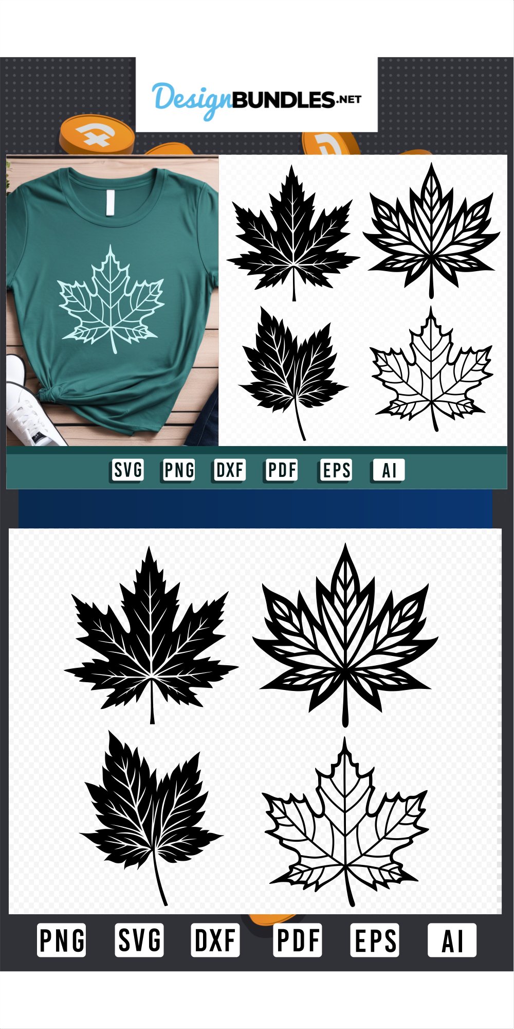 Autumn Leaves SVG Bundle, Foliage, Fall Clipart