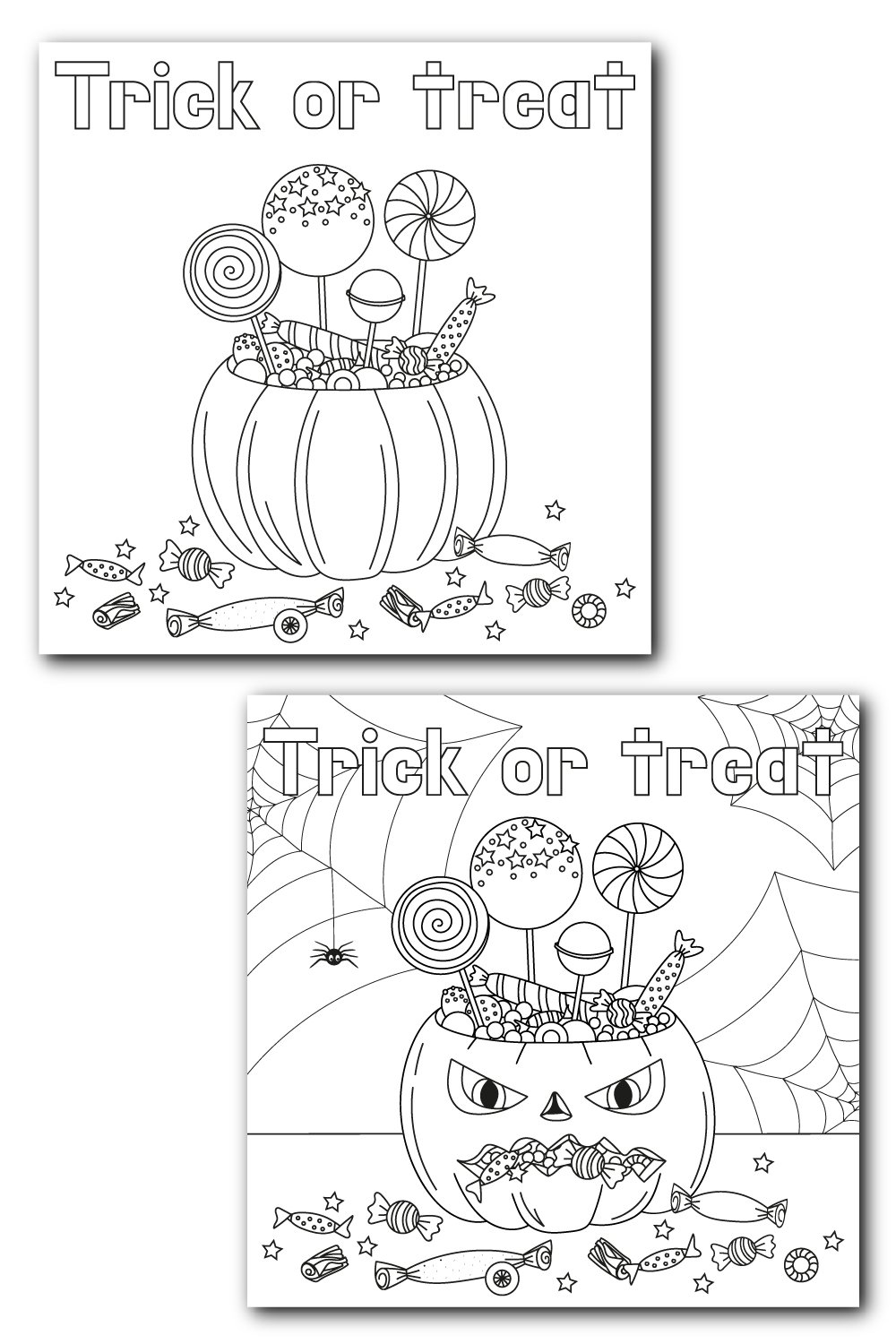Halloween Pumpkin Coloring Book Children's Trick or Treat