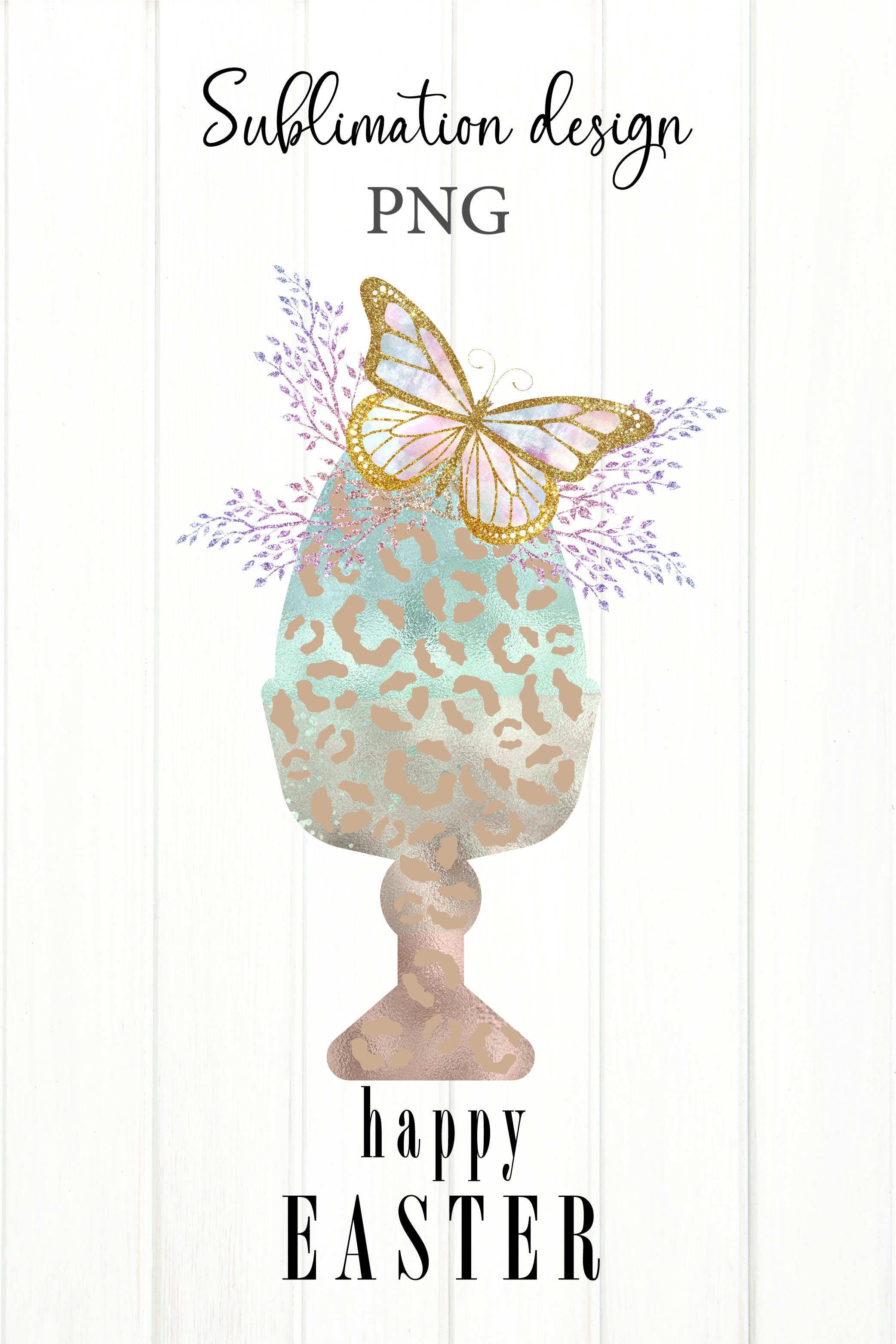 Easter Egg Sublimation PNG. Vintage Sublimation Design