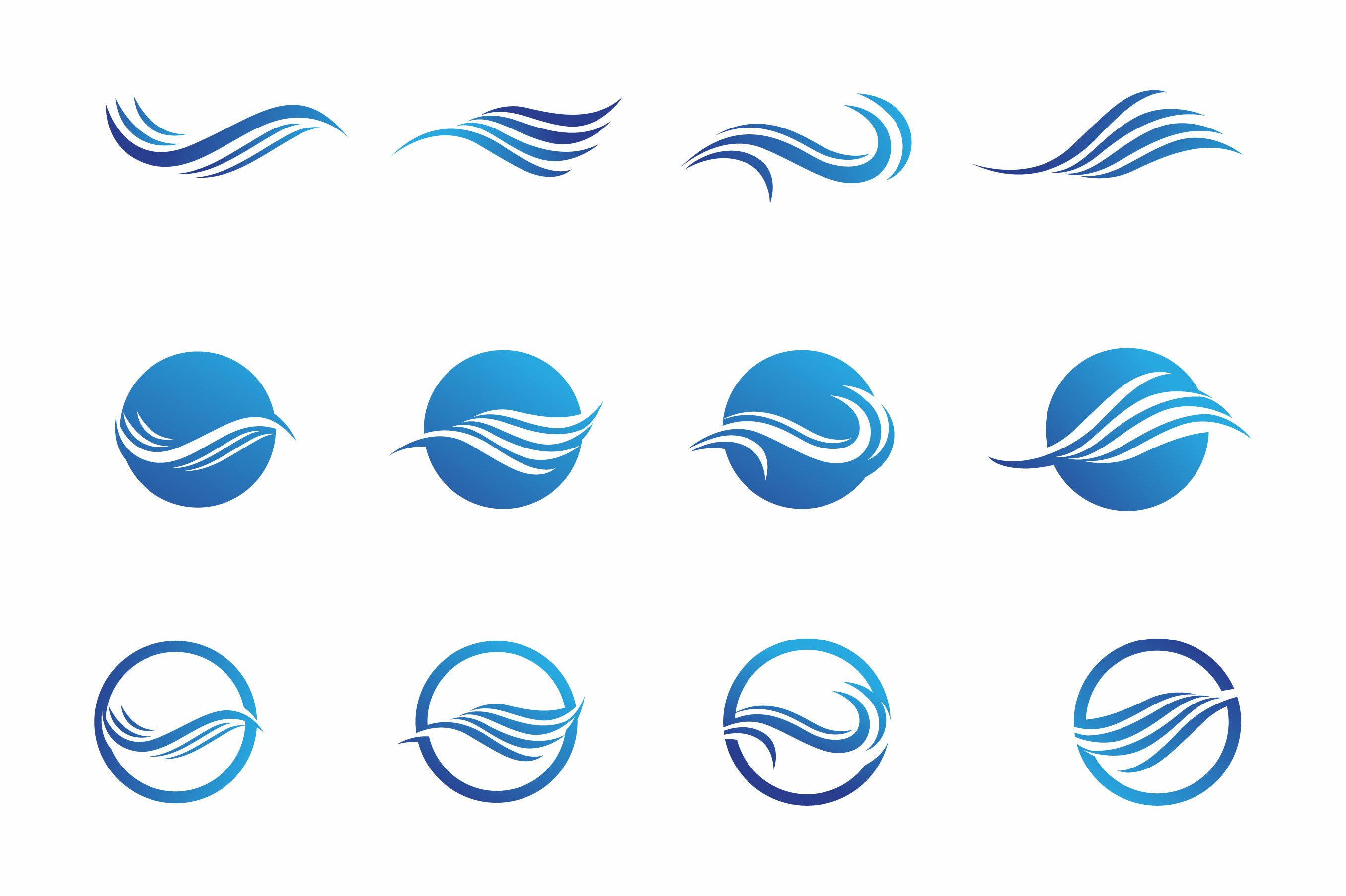 Water wave beach logo and symbol (1774293)