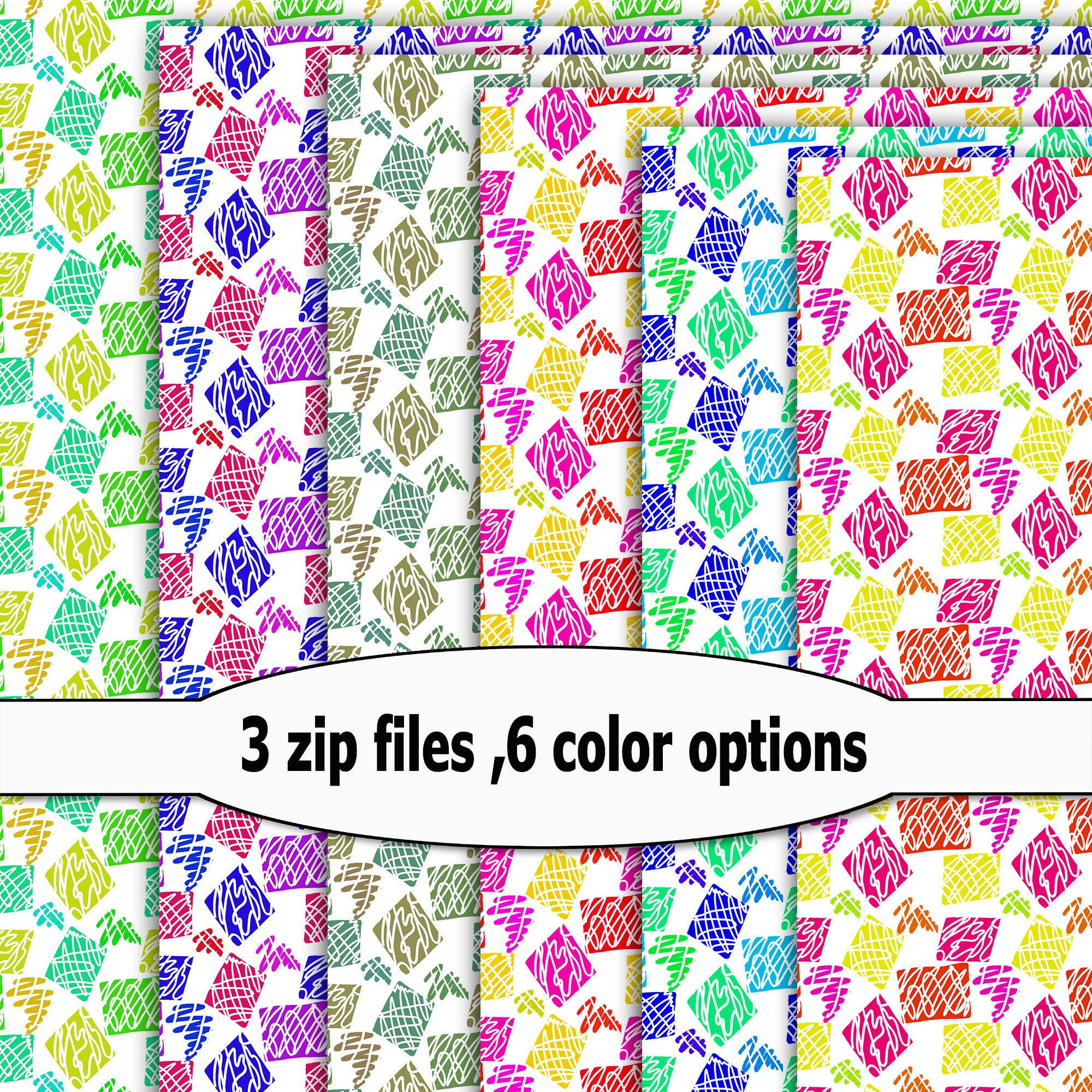 watercolor doodle digital paper, seamless pattern color spot
