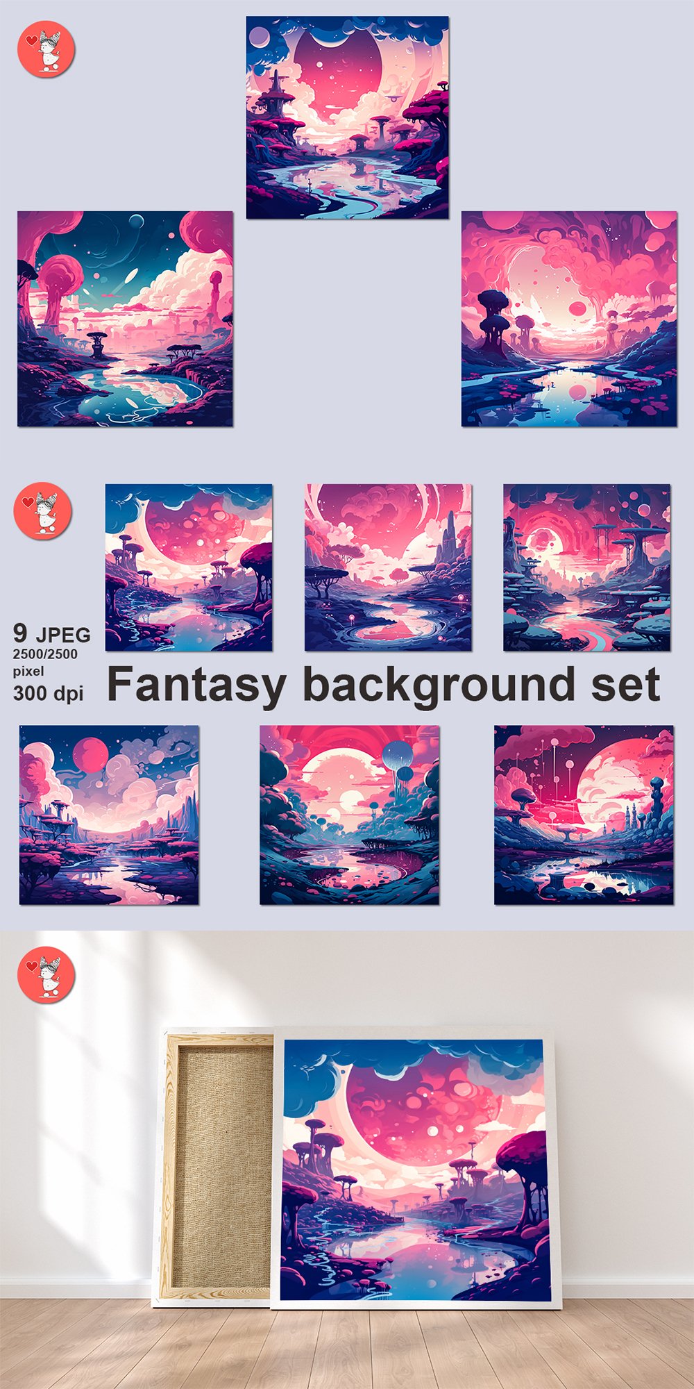 Fantasy background set