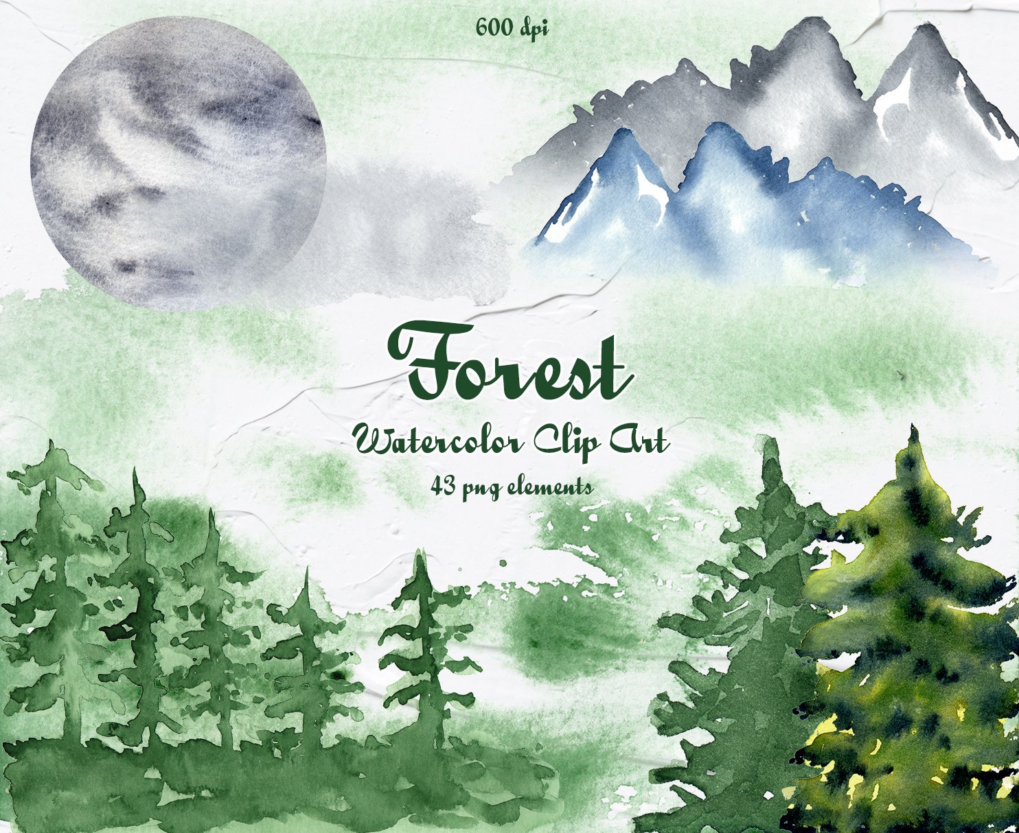 Forest Watercolor Clipart (1225428)