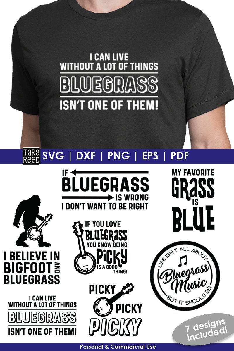 Bluegrass Music - SVG and Cut Files for Crafters