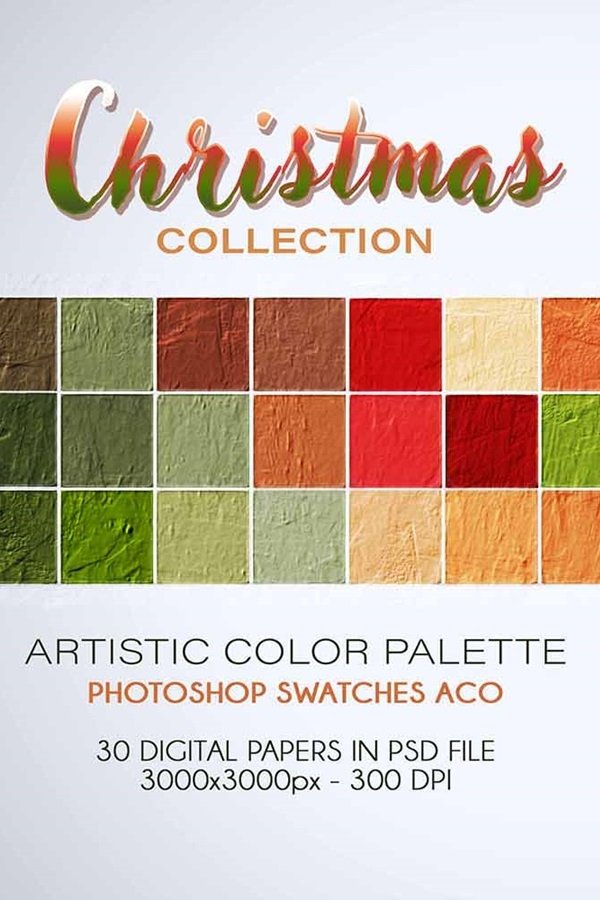 Christmas Color Palette - Photoshop Swatches ACO & PSD