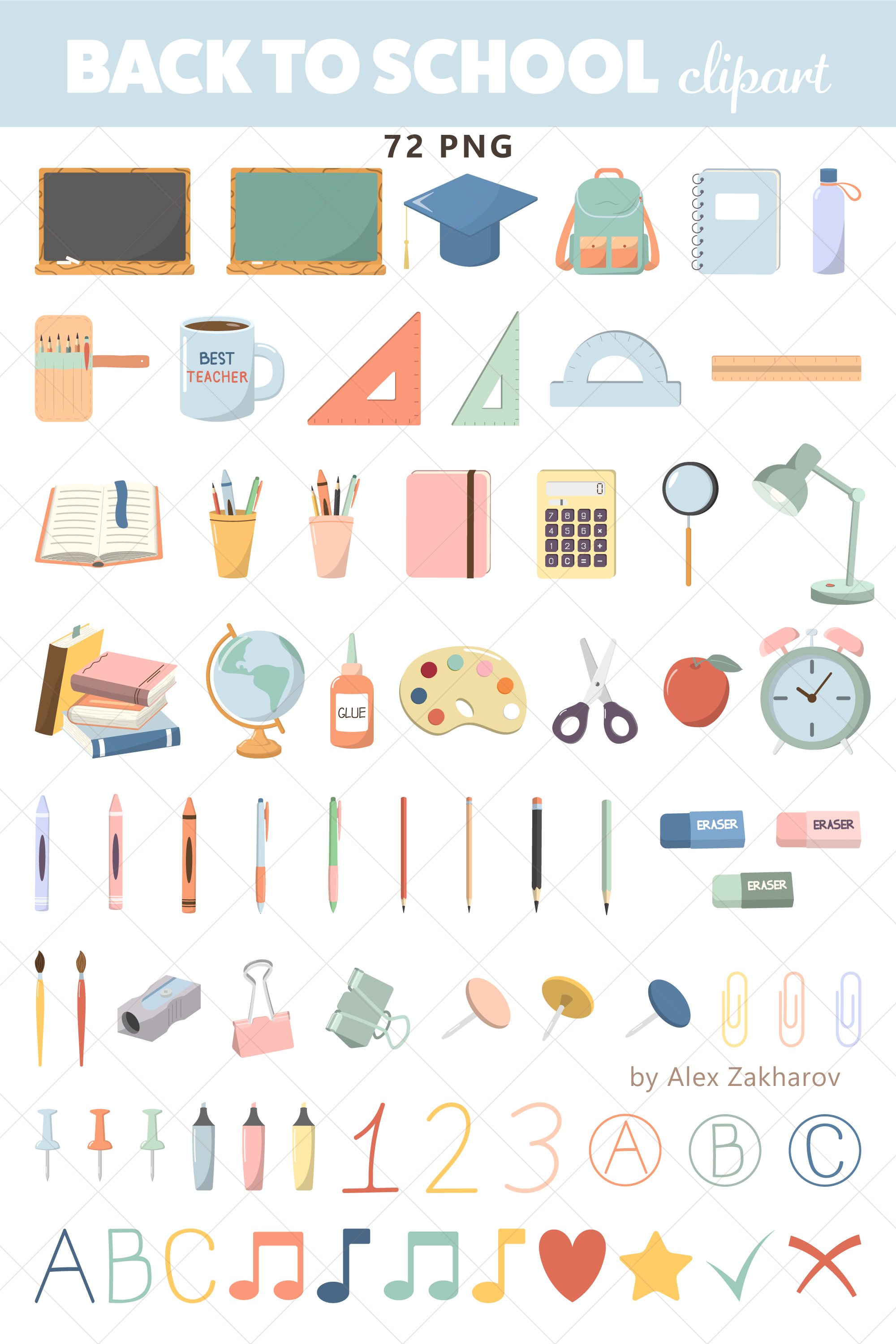 Back to School Clipart - Classroom Ready Graphics