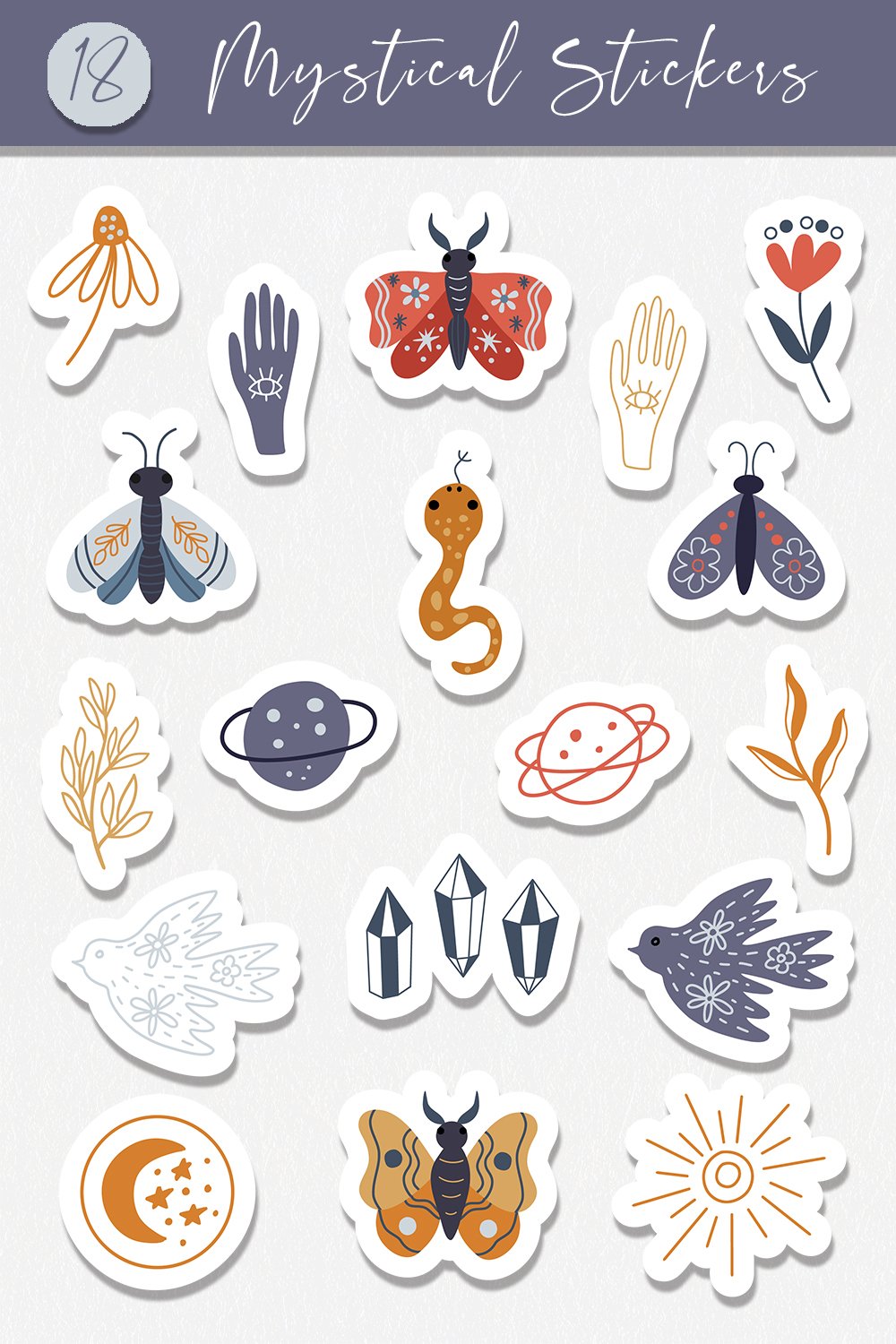 Mystical Stickers. Stickers for Cricut