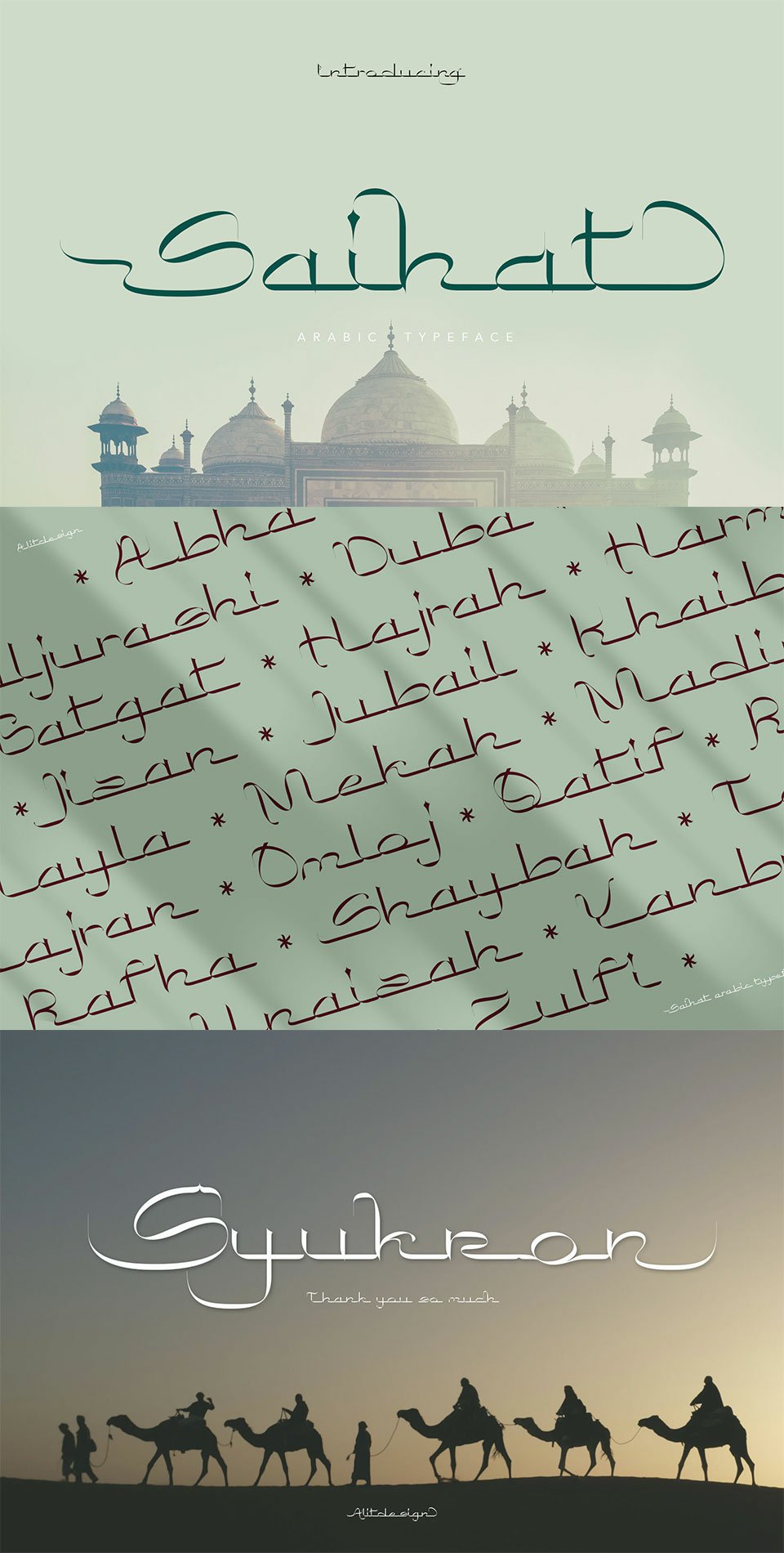 Saihat Arabic Typeface