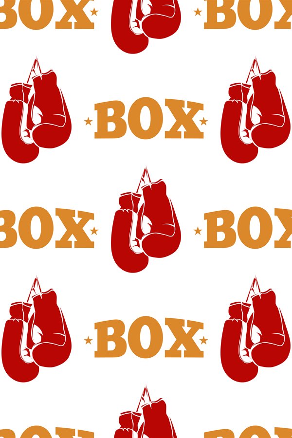 Sport pattern design - box seamless texture with red boxing