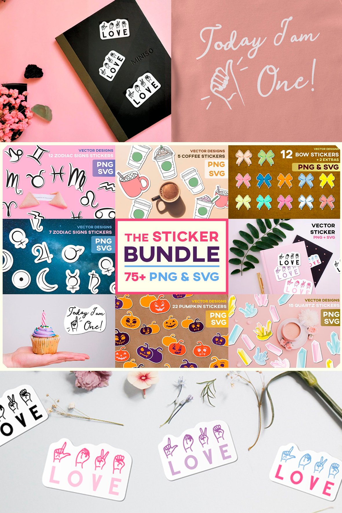 Cricut Coffee Stickers Labels Scrapbooking Bundle