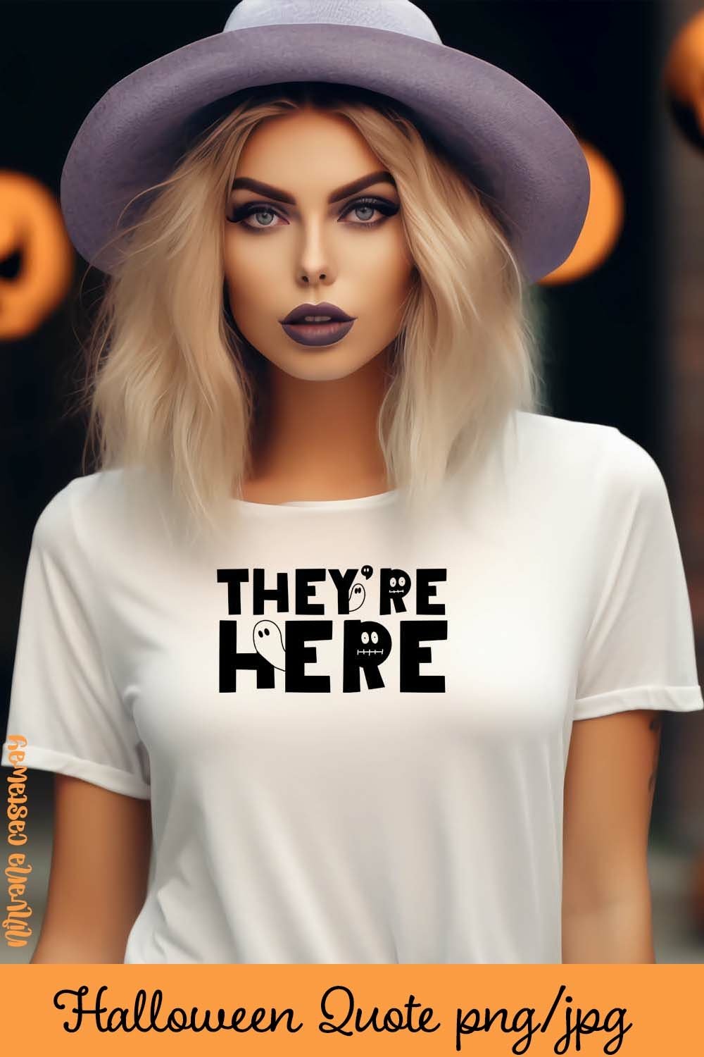 They're Here Halloween Sublimation Illustration
