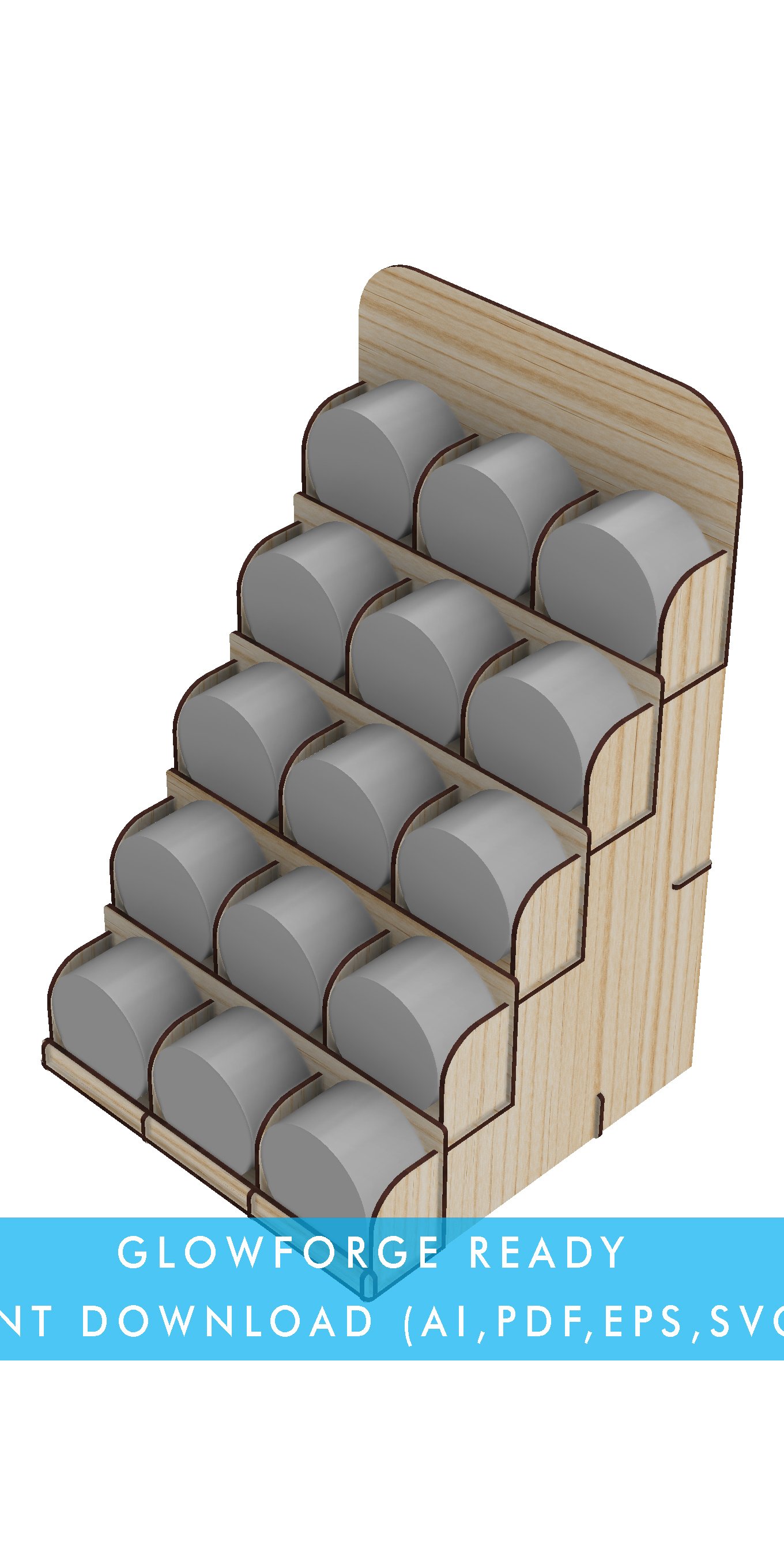 3 inch Coaster Display Stand with 15 Pockets, (2256451)