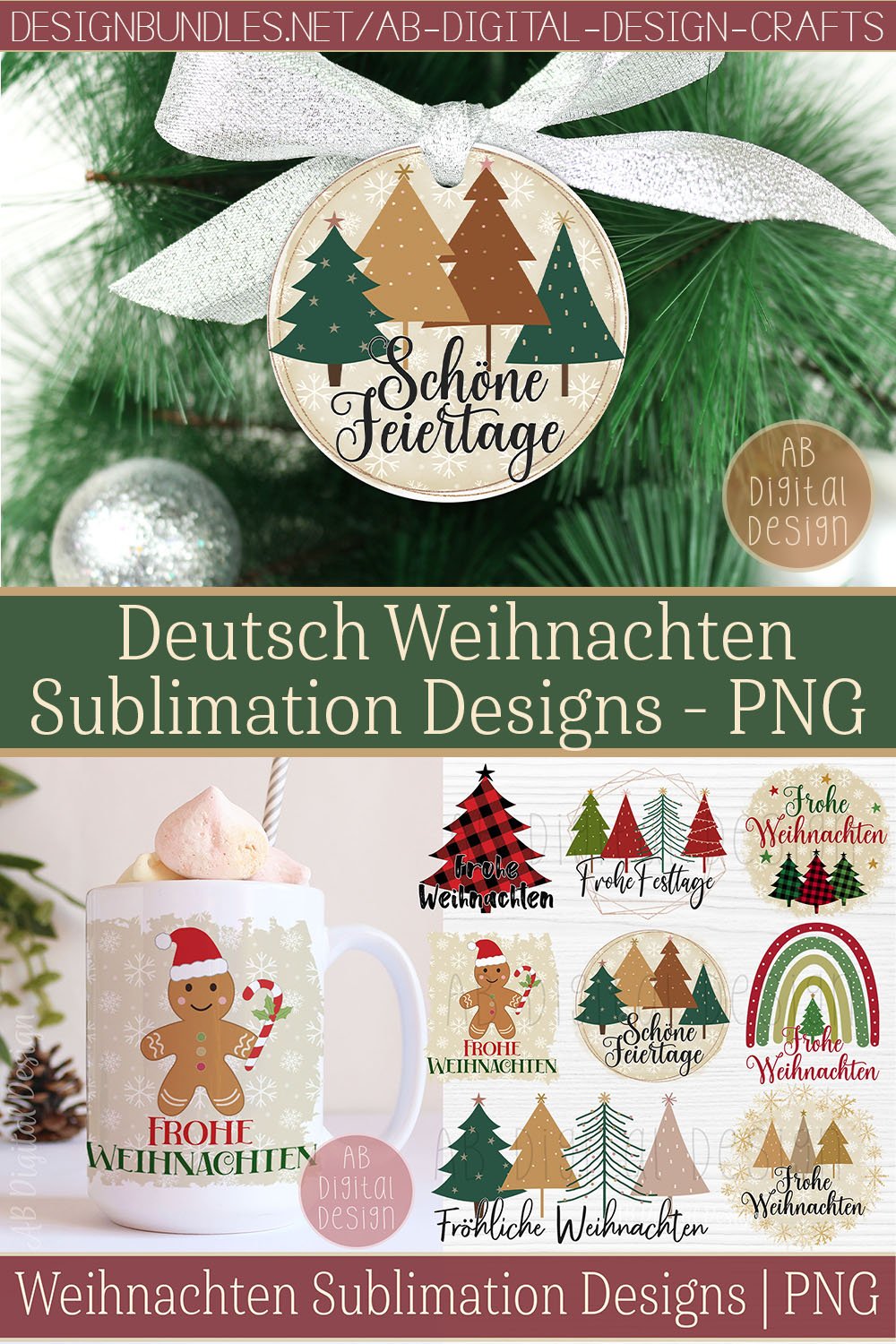 German Christmas Sublimation Designs Bundle