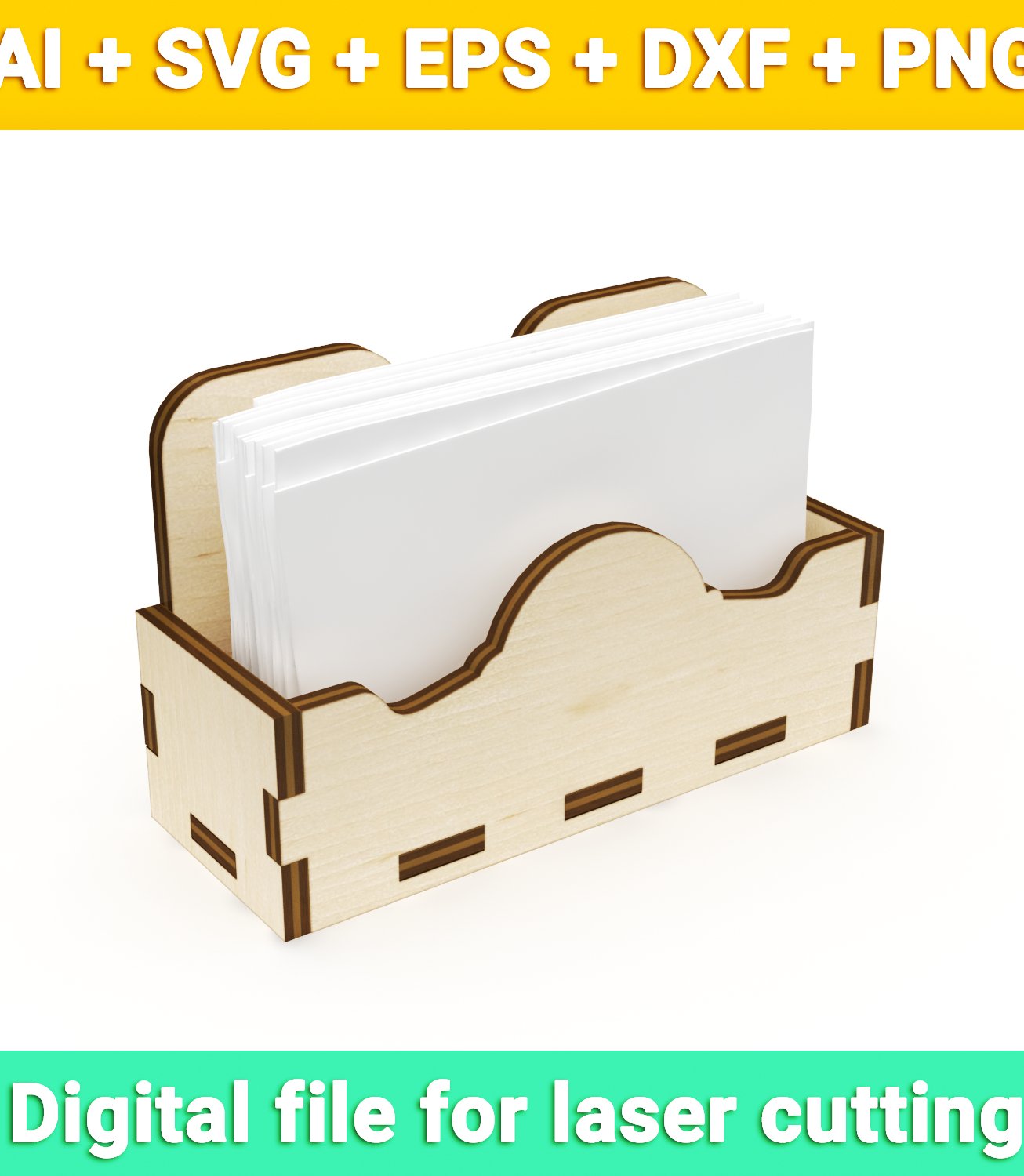 Napkin holder for the Cafe vector for CNC svg vector file