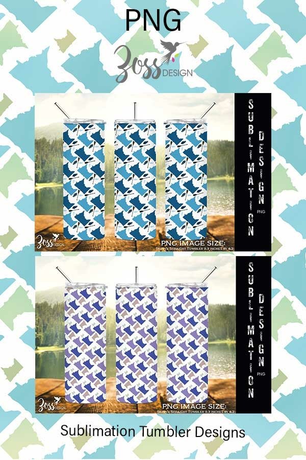 State of Minnesota pattern design for tumblers