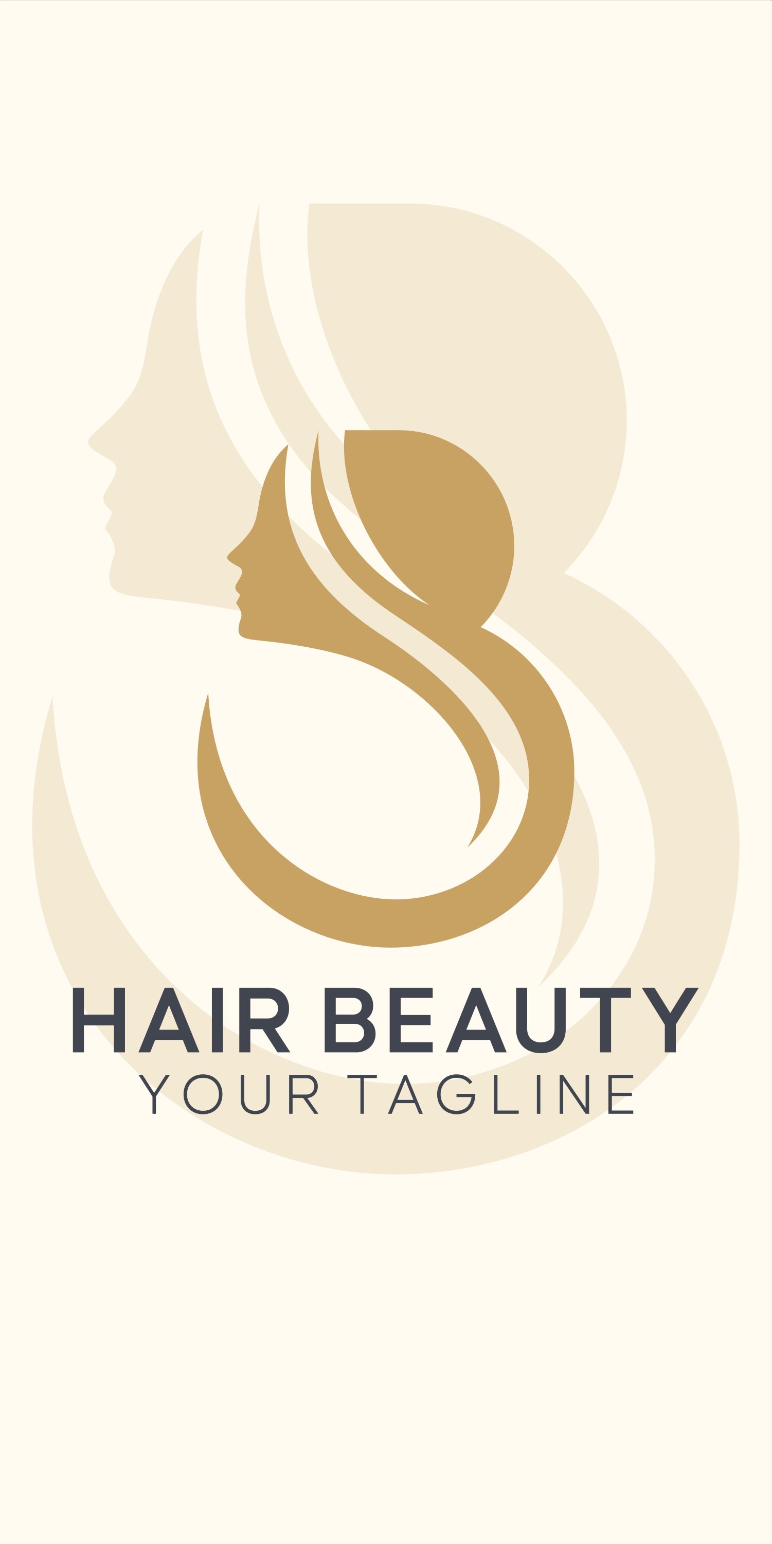 Letter B hair Beauty abstract logo template design (2213747)