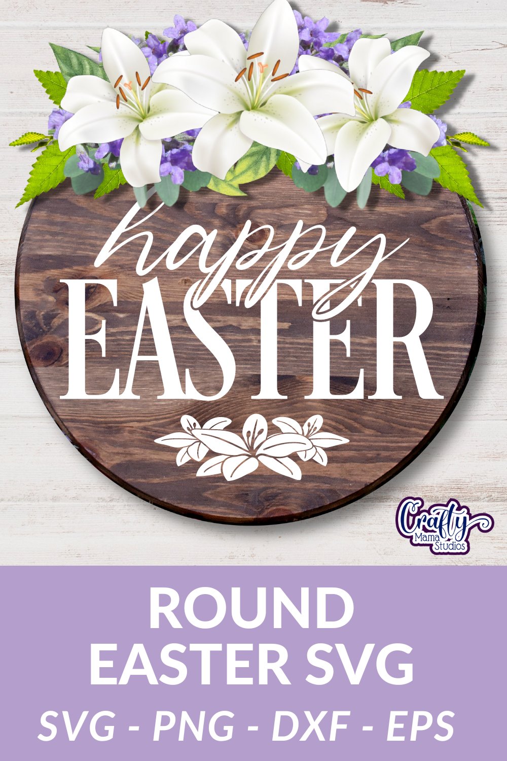 Happy Easter Svg | Easter Round Sign | Easter Door Sign