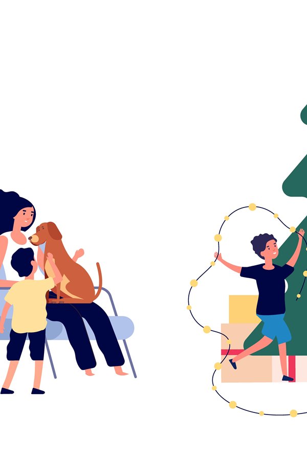 Single mom. Mother with son vector illustration. Family acti