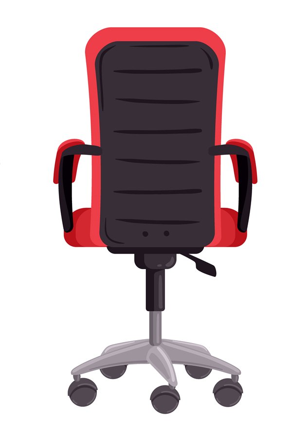 Cartoon office chair. Computer chair in different (1365620)