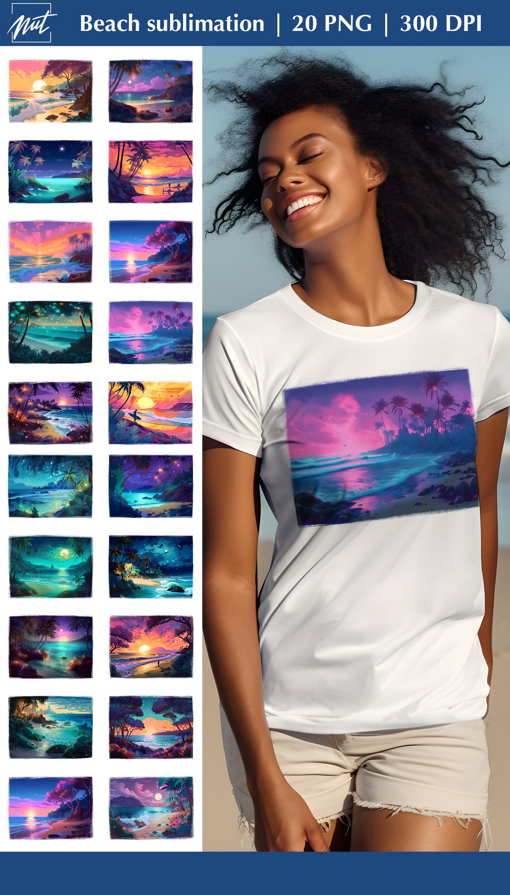 summer sublimation design, beach sublimation designs