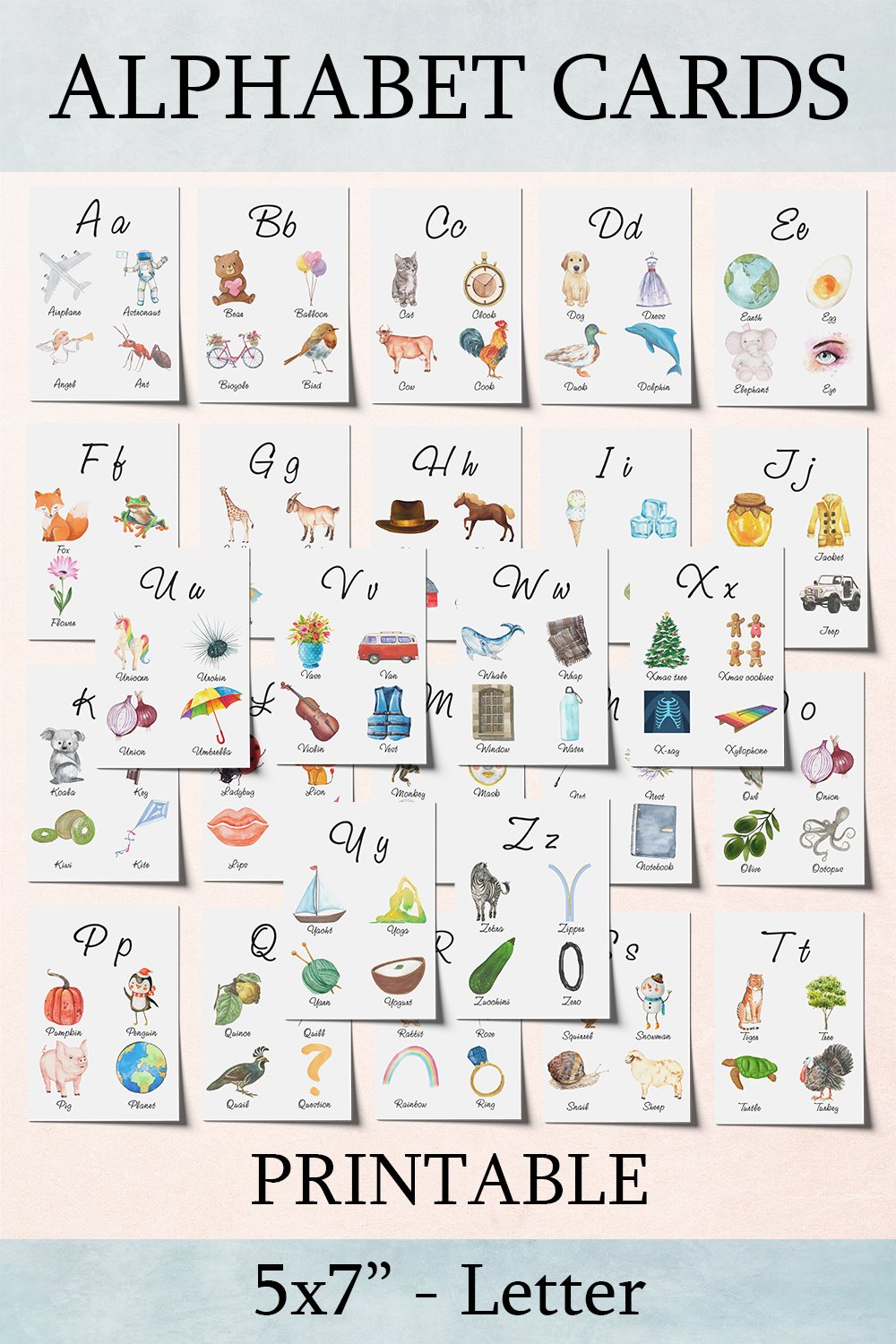 Alphabet Flash Cards Printable