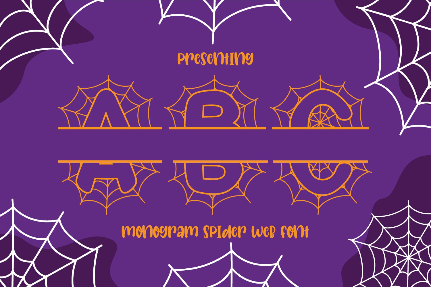 Spider Web - Monogram Font for Halloween (843304)