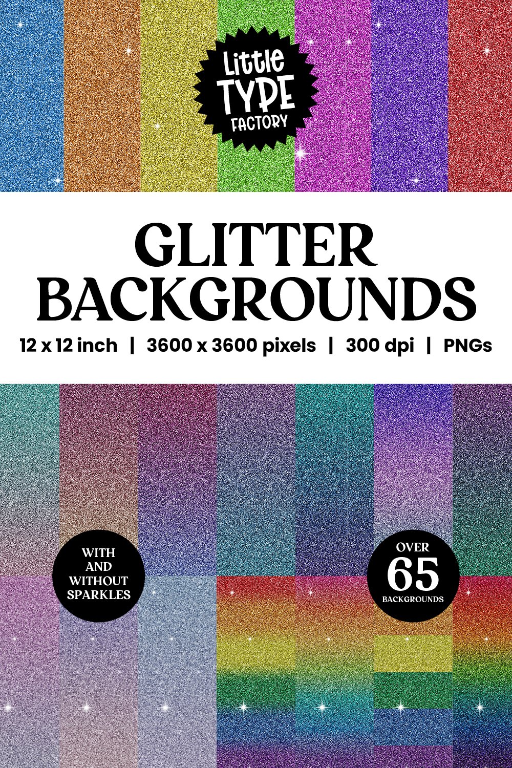 GLITTER BACKGROUNDS | Glitter Digital Paper Bundle