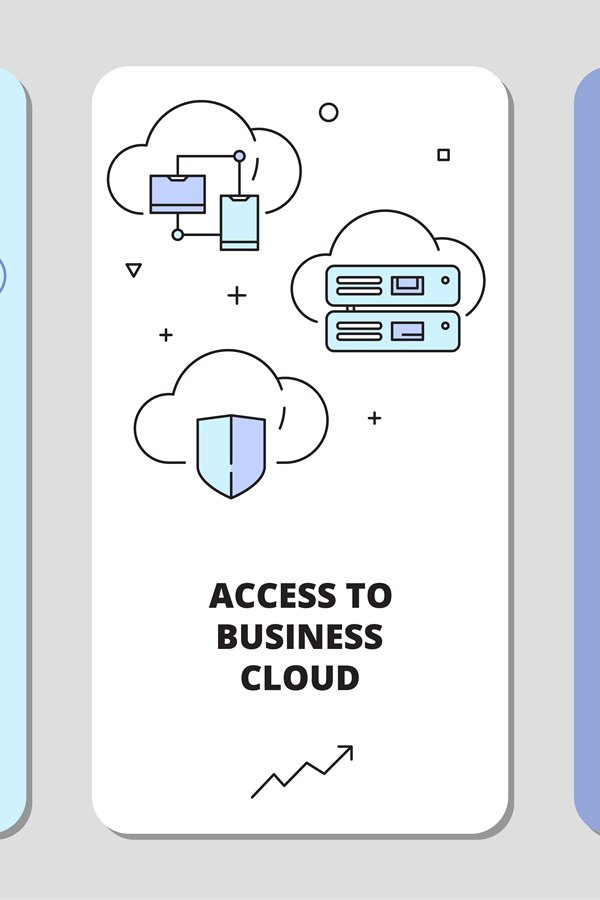 Cloud technology app. Online software computer internet serv