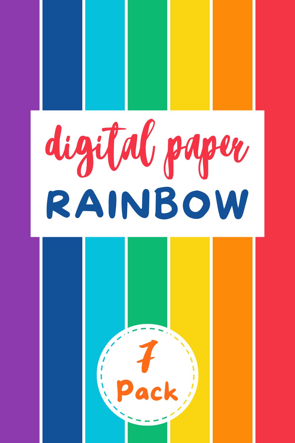 Solid Rainbow Digital Paper | Colorful Pride Backgrounds