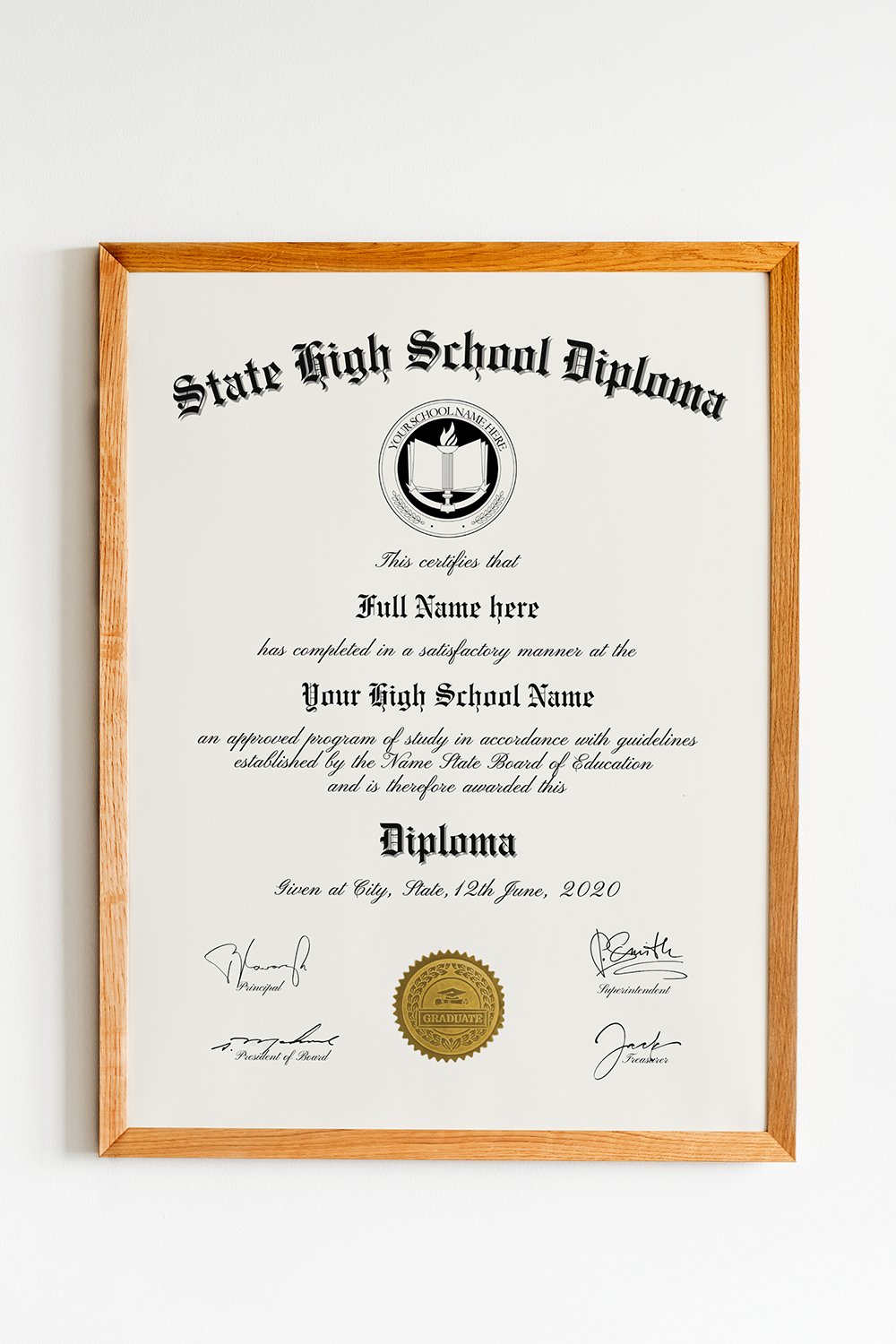 HS Diploma, University, College diploma, GED, (2719962)