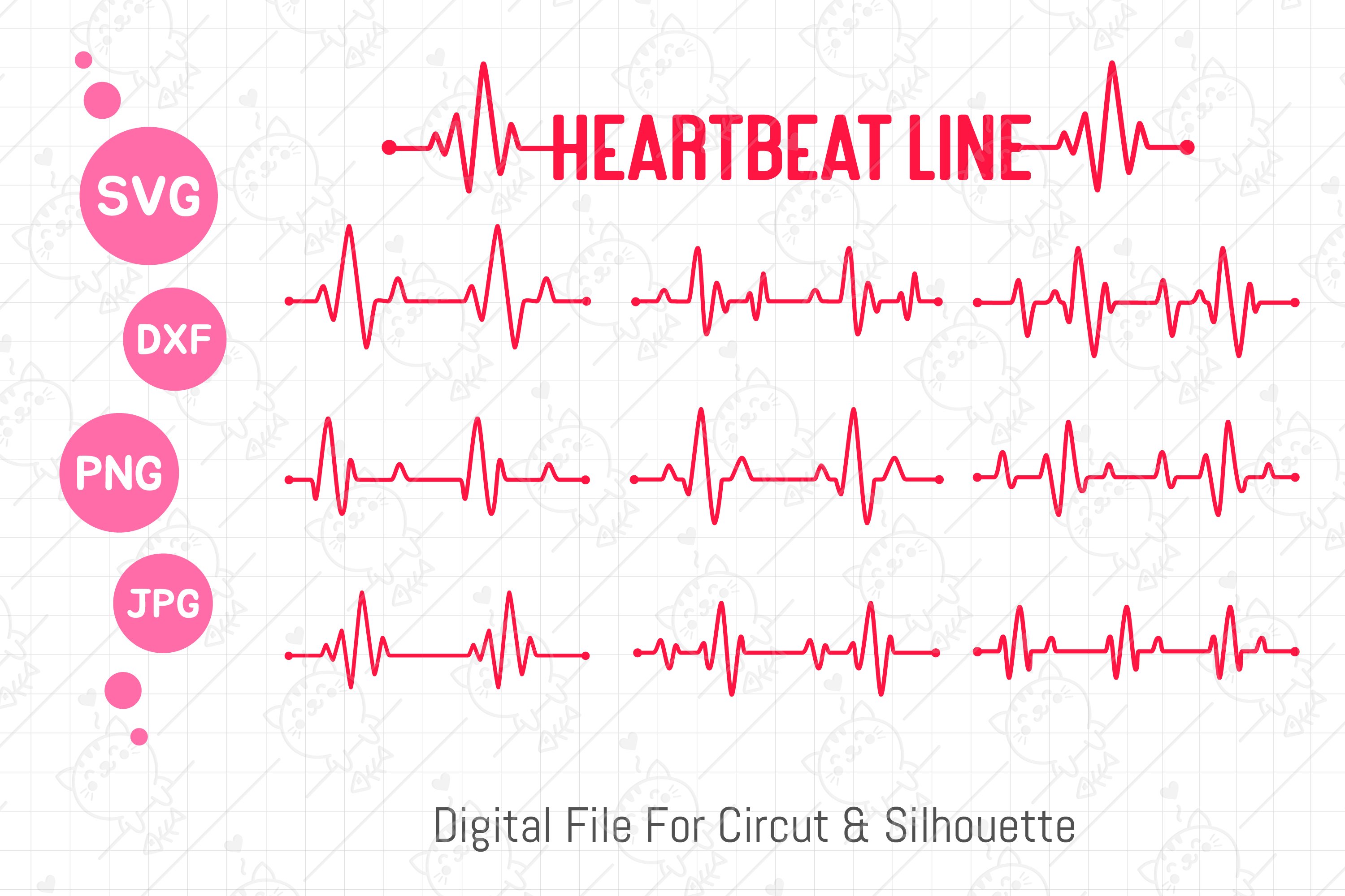Heartbeat line svg | Heartbeat png |svg png dxf