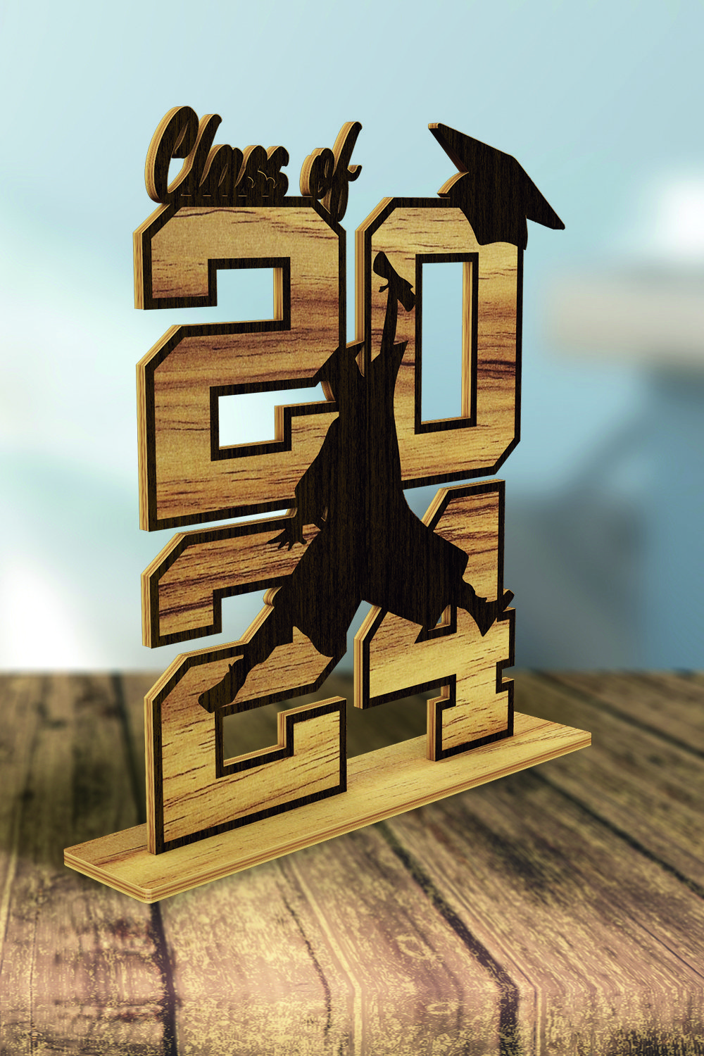 Graduation 2024 Decorative Laser Cut Template