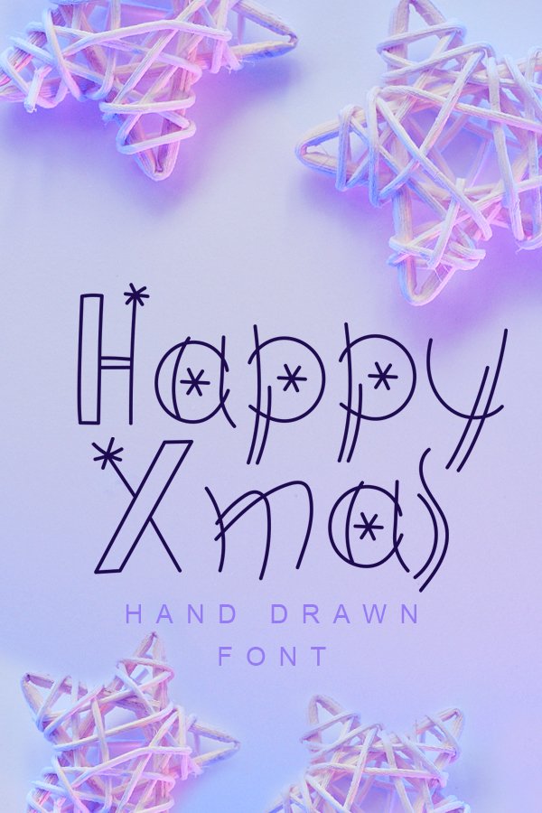 Happy Xmas Hand Drawn Font