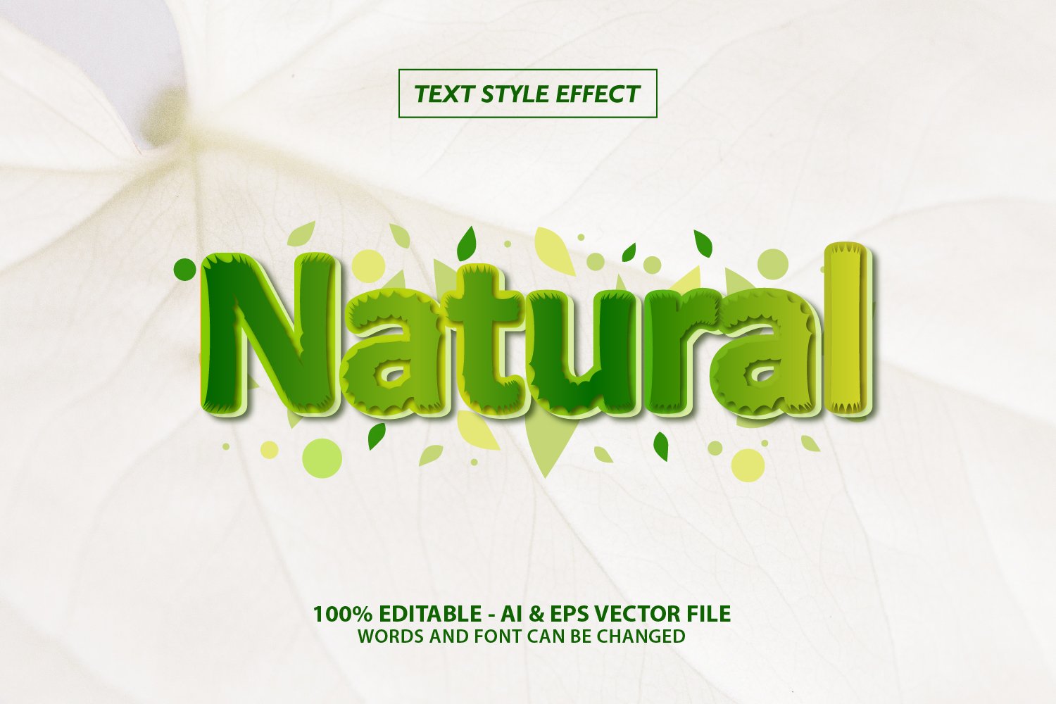 Natural Text Style Effect Editable