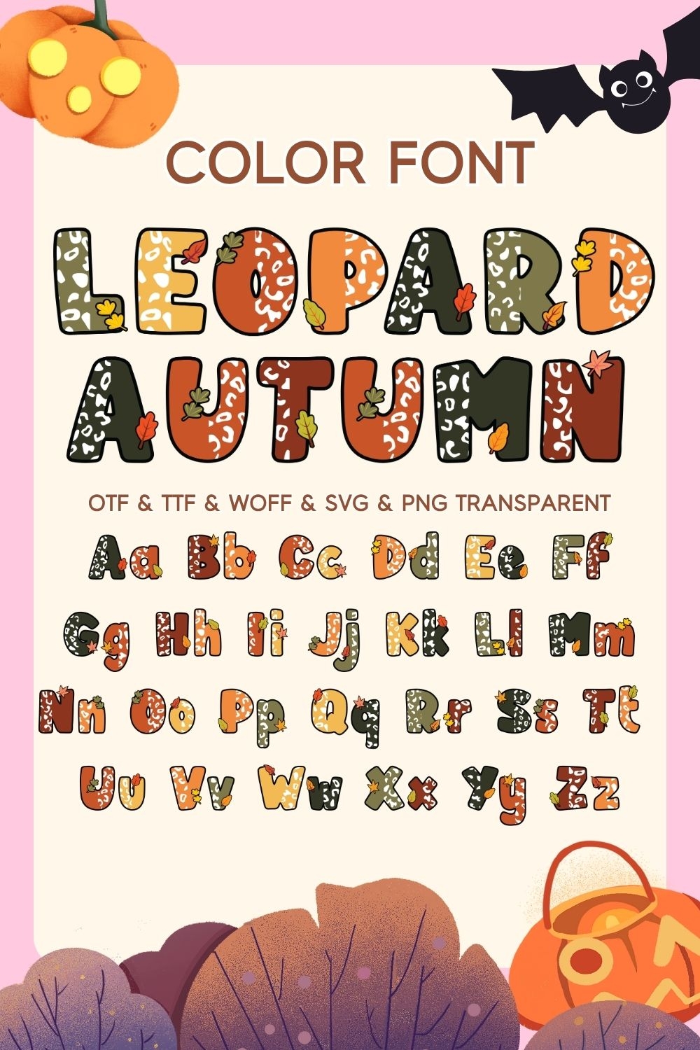 Leopard Autumn Color Font