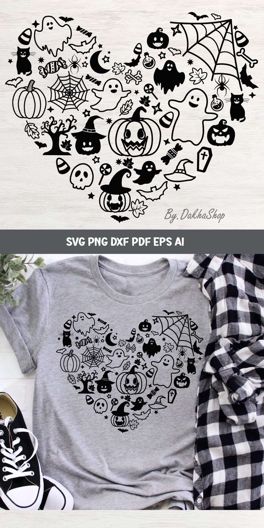 Halloween Heart svg, Cute Ghost Svg, Hallowee Shirt svg.