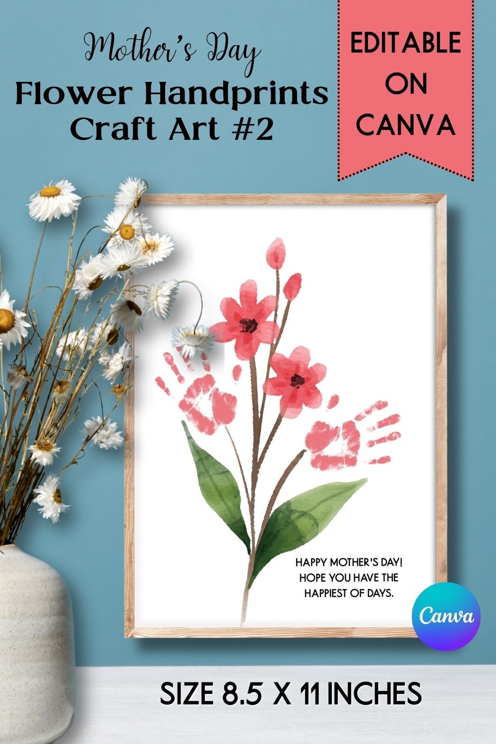 Mother's Day Flower Handprint Art #2