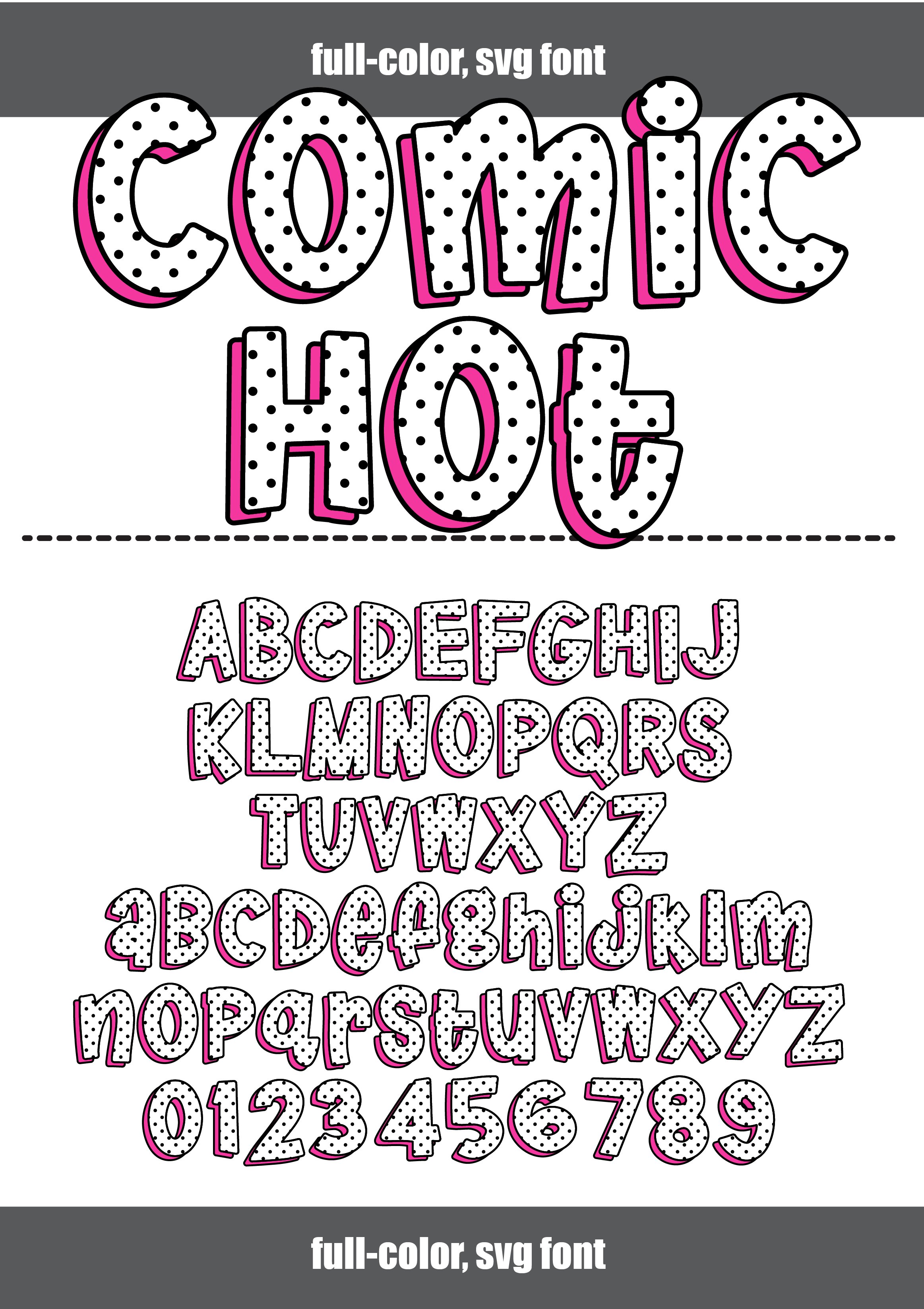 Full Color Pink SVG Font: A Whimsical and versatile font