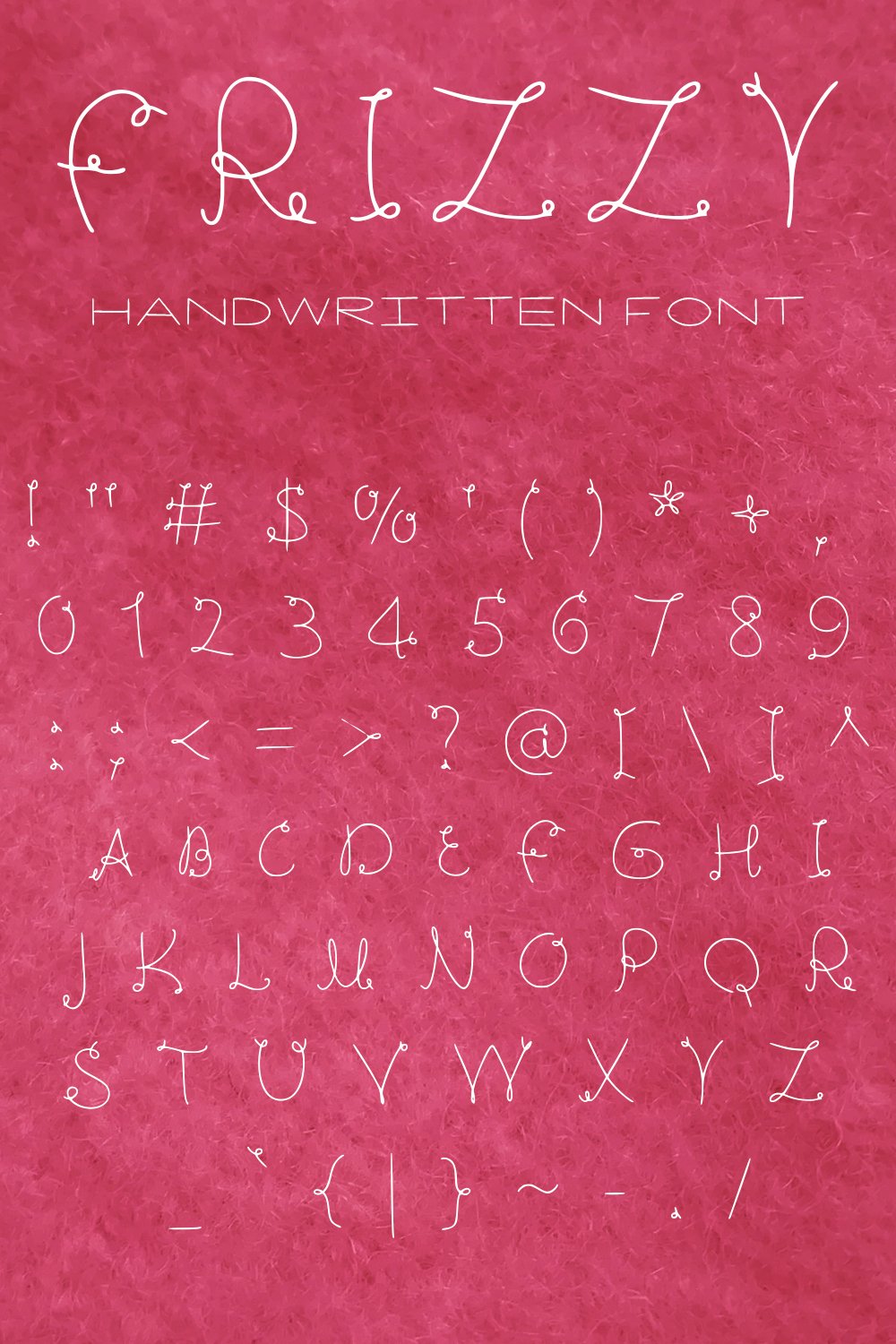 Frizzy handwritten font in ttf, otf